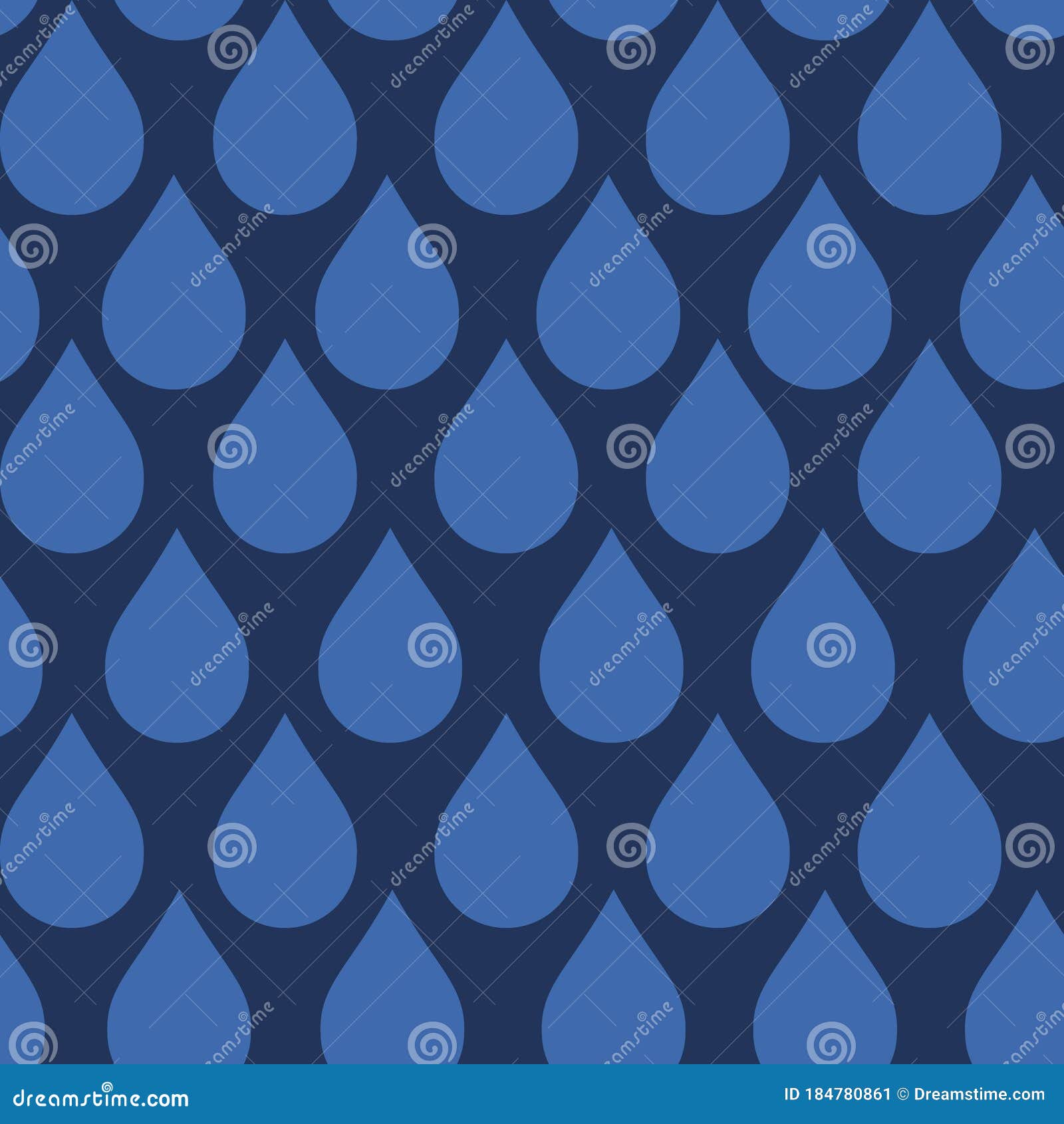 Seamless Repeating Pattern of Water Drops Stock Illustration ...