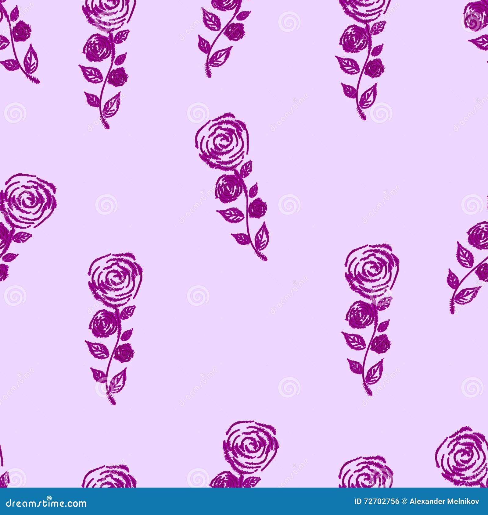 A Seamless Repeating Pattern Roses in Pencil Style.Vector Stock Vector ...