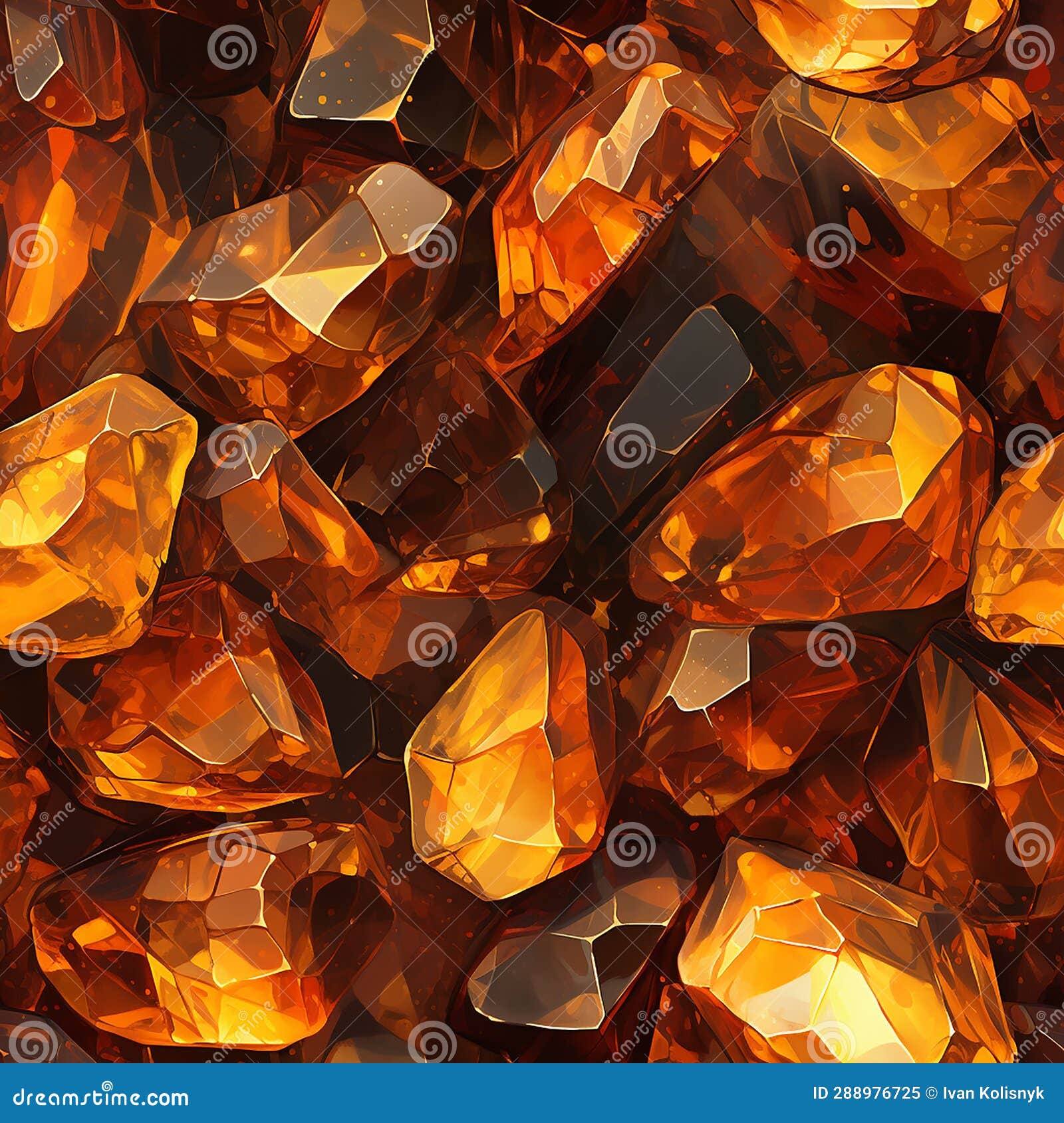 Seamless Repeating Pattern of Shiny Pieces of Amber 3 Stock ...