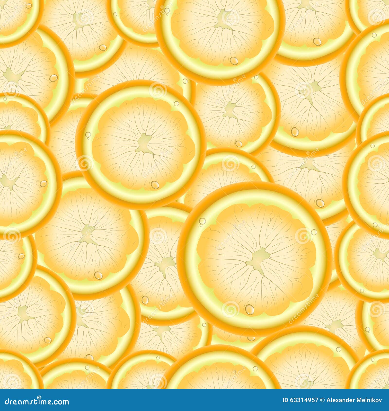Seamless Repeating Pattern of Slices of Lemon.Vector Stock Vector ...