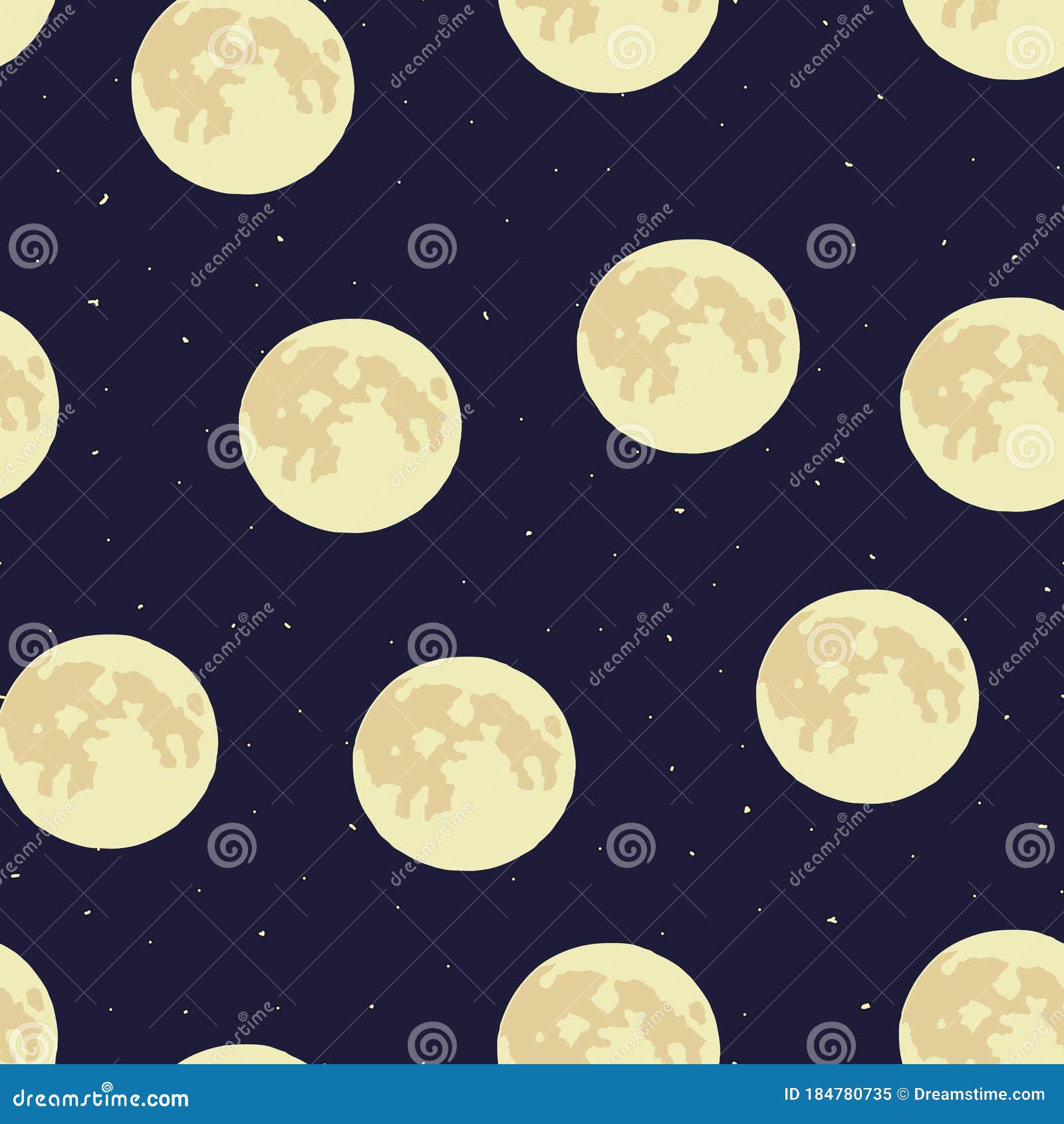 Seamless Repeating Pattern of Night Sky Stock Illustration ...