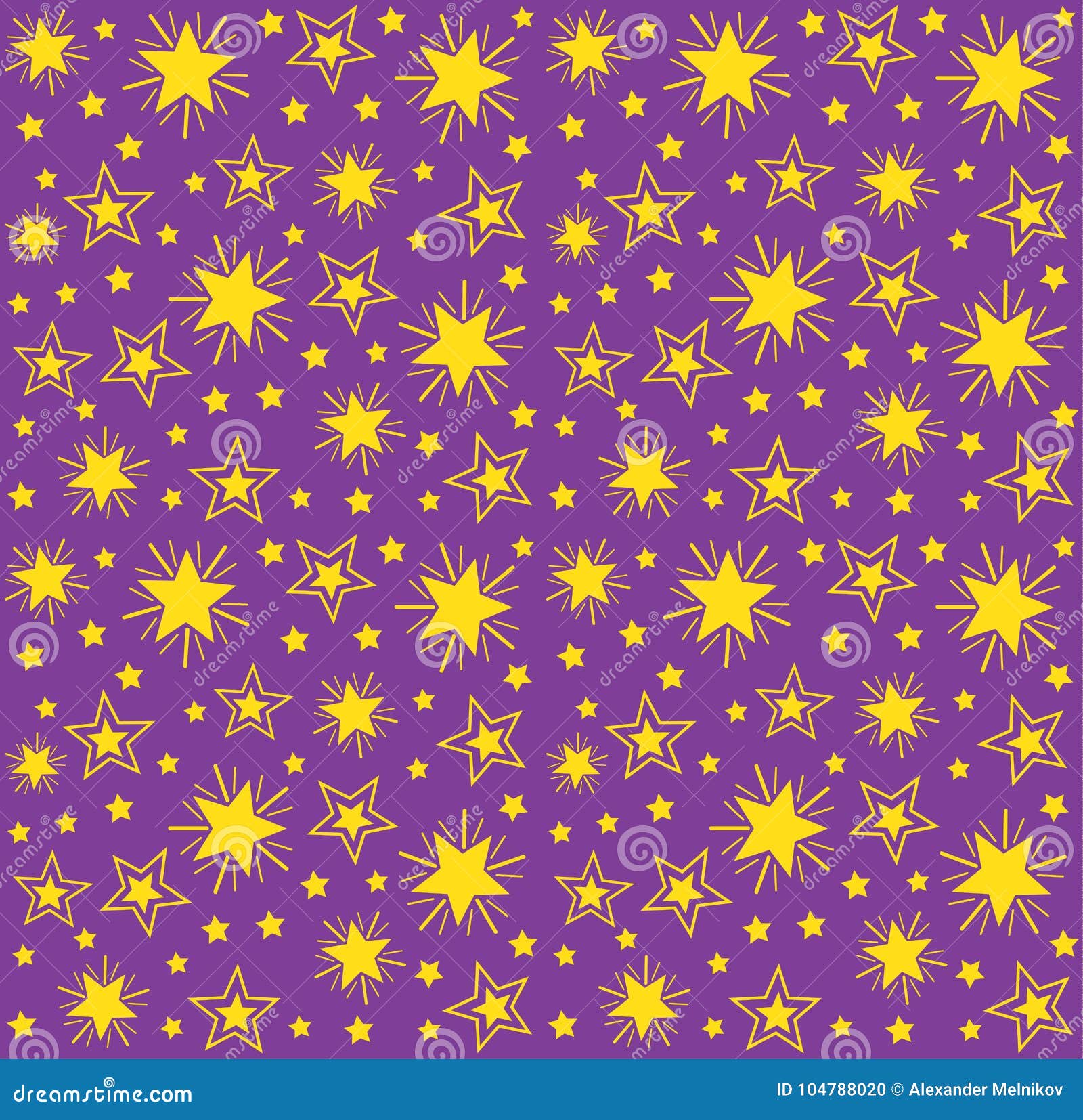 Seamless Repeating Pattern of Stars Stock Vector - Illustration of star ...