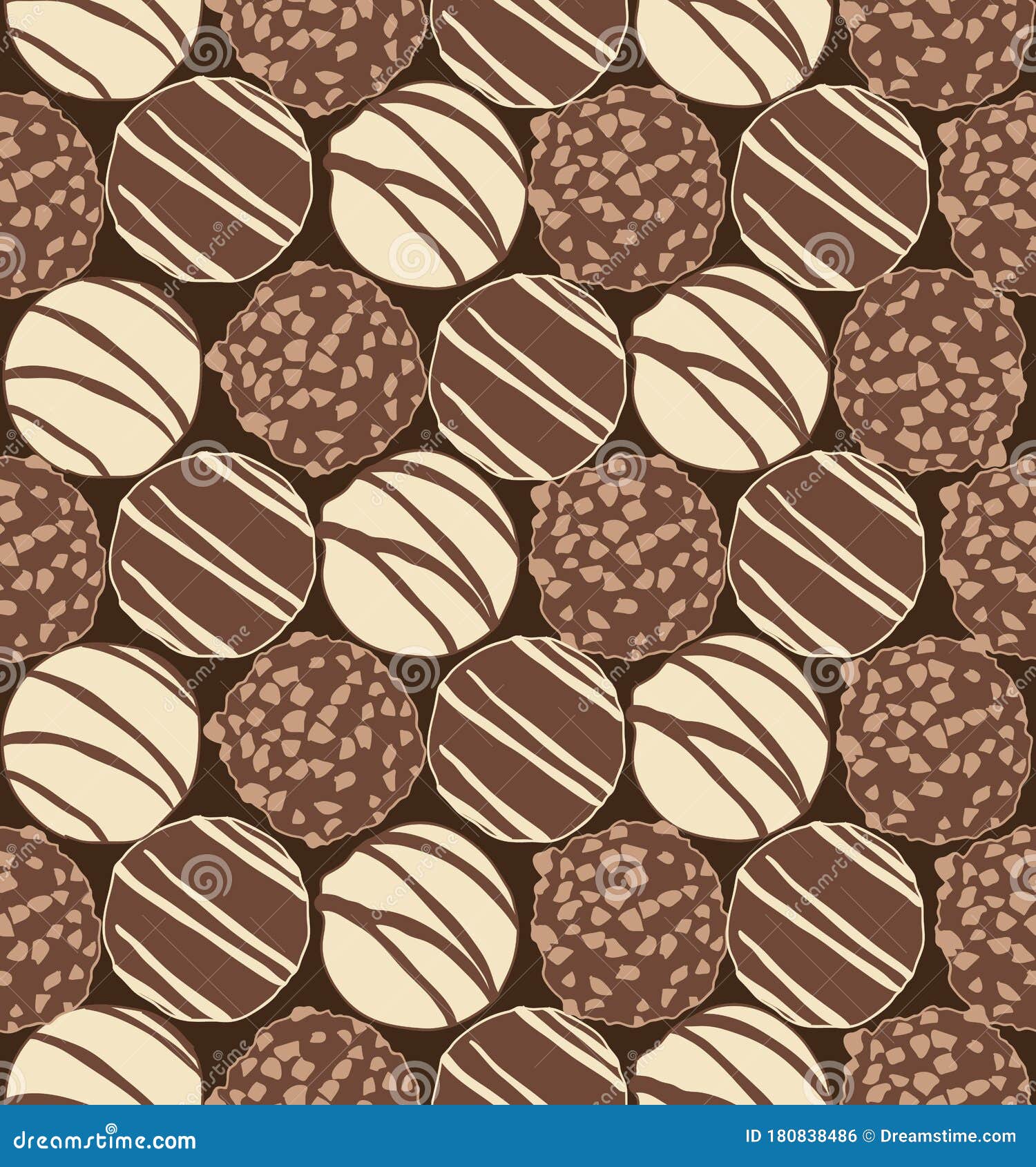 Seamless Repeating Pattern of Sweets Stock Illustration - Illustration ...