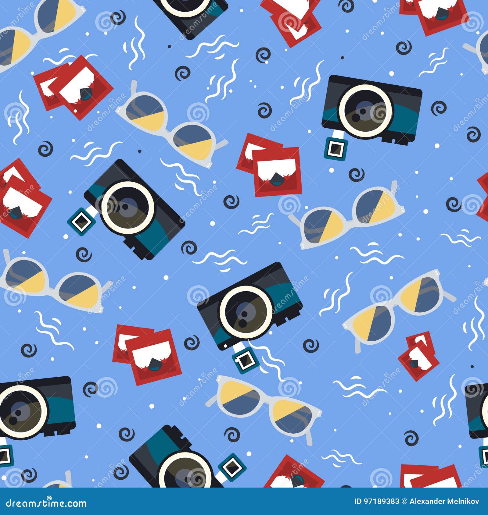 Seamless Repeating Pattern on the Theme of Travel Stock Vector ...