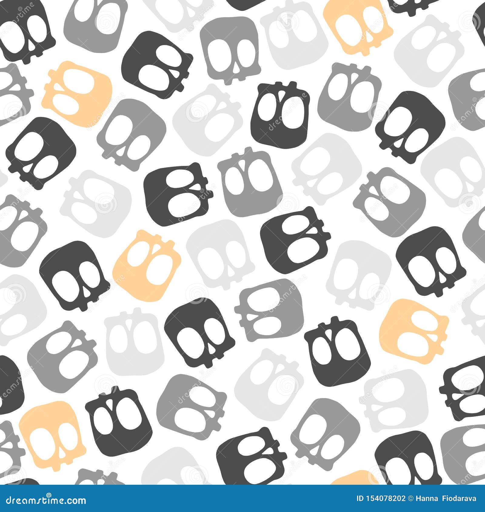 Seamless Repeating Vector Cartoon Simple Flat Pattern with Cute Colored ...