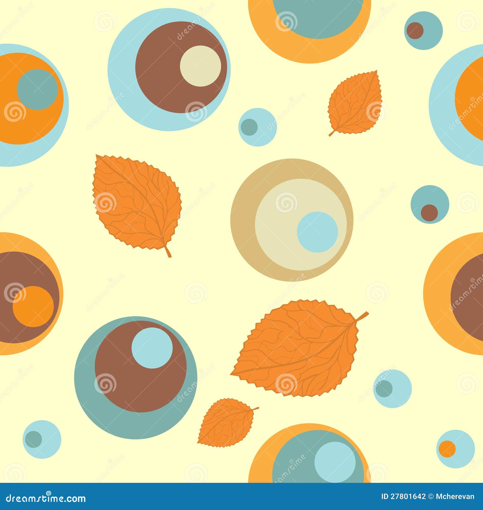 Seamless Retro Background With Cute Flowers Stock Photo | CartoonDealer ...