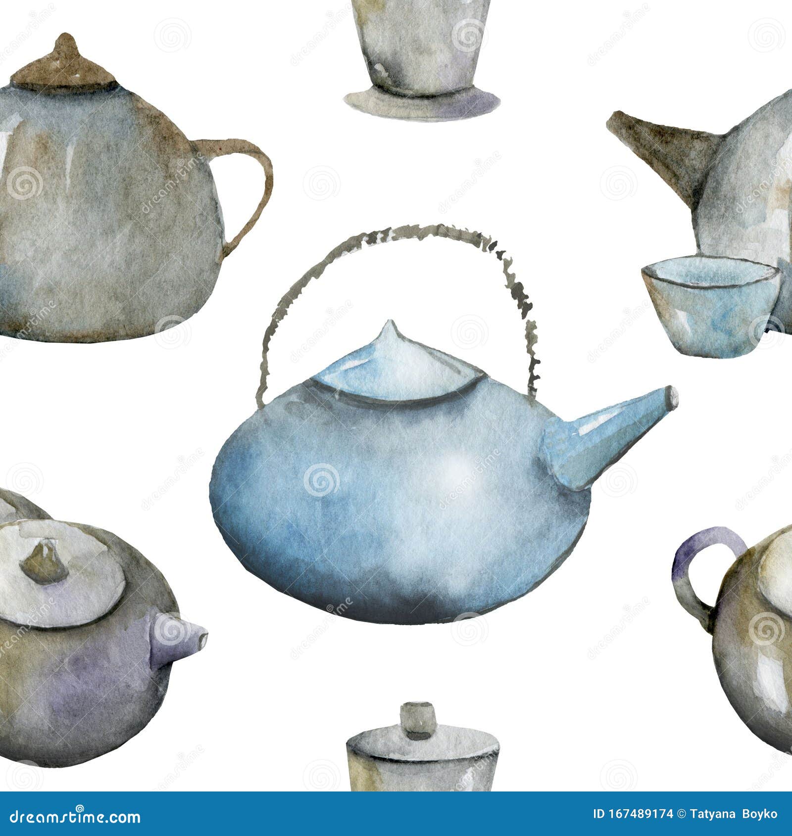 Seamless Retro Design Tea Pot China Pattern Stock Illustration ...