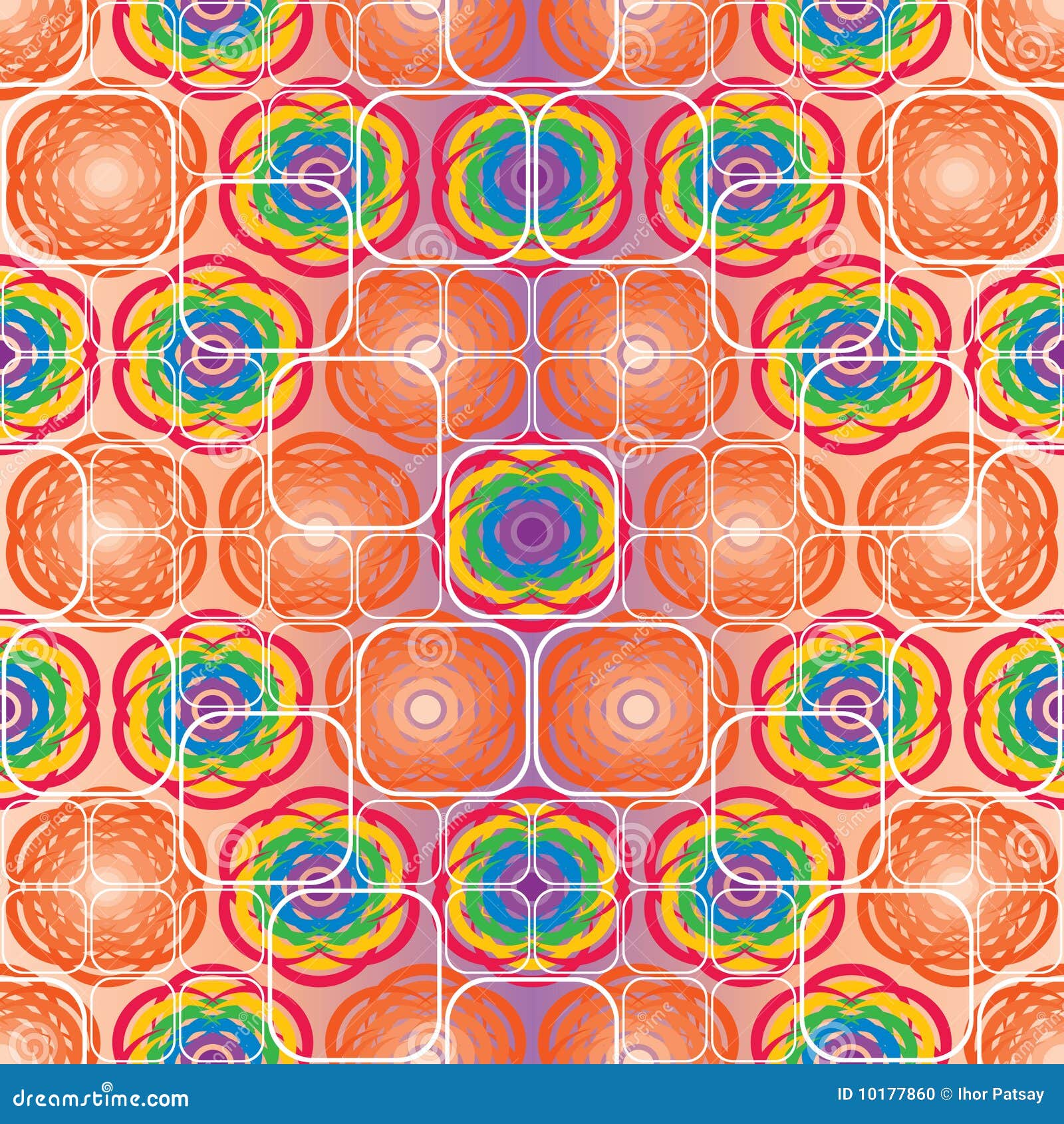 Seamless retro pattern stock vector. Illustration of seamless - 10177860