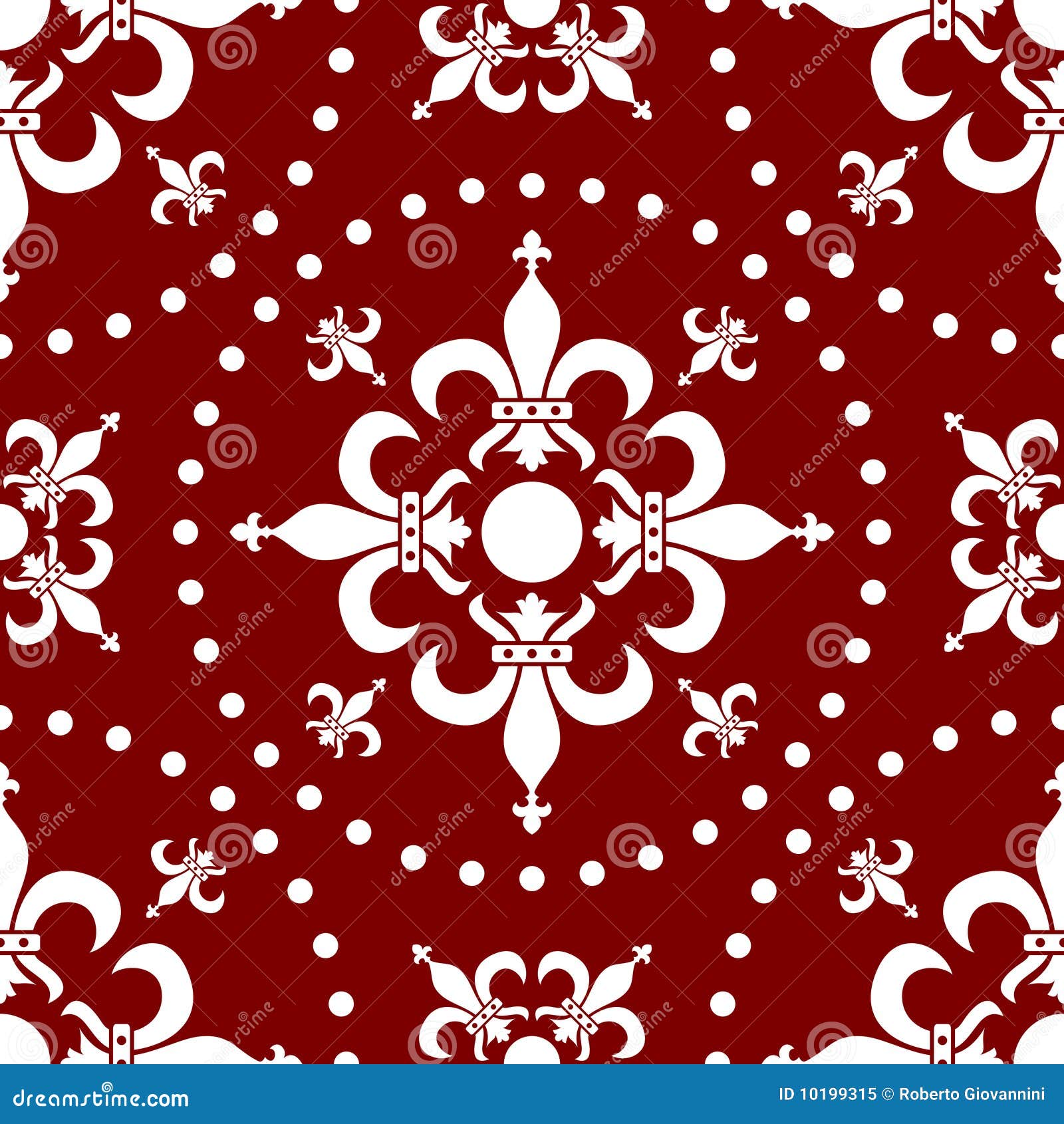 Seamless Retro Pattern [2] stock vector. Illustration of flower - 10199315