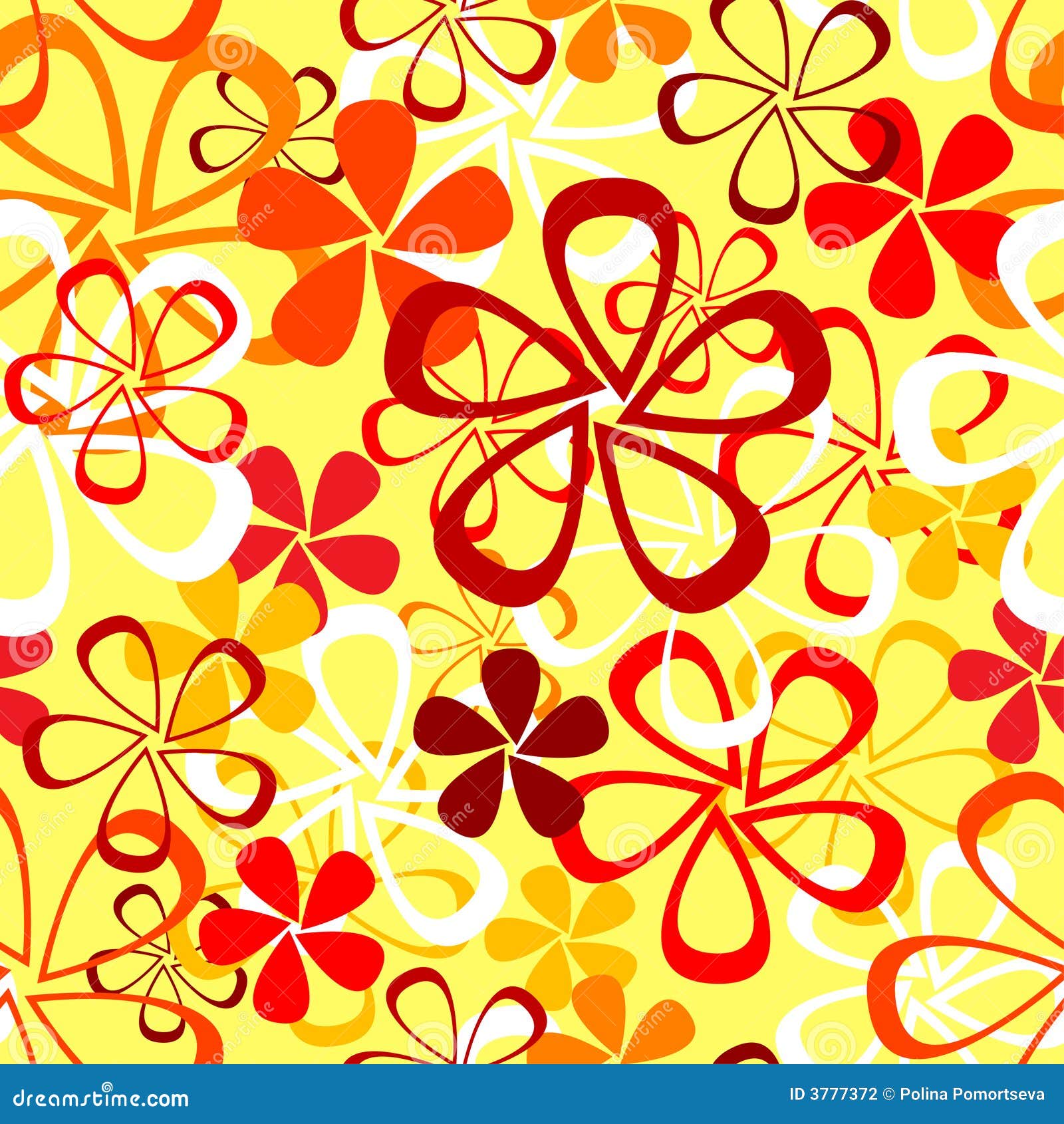 Seamless Retro Pattern with Flowers Stock Vector - Illustration of ...