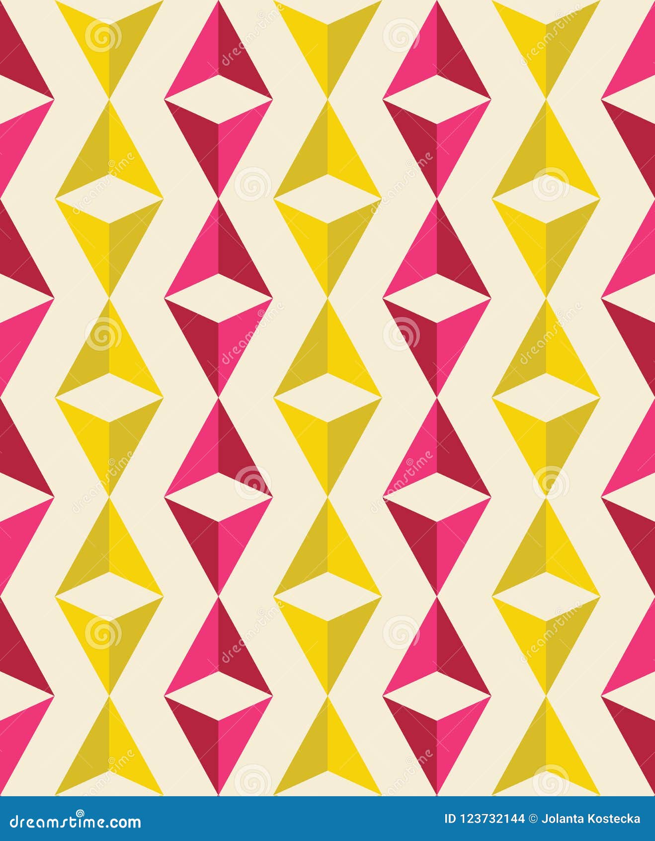 Seamless Retro Pattern with Abstract Shapes Stock Vector - Illustration ...