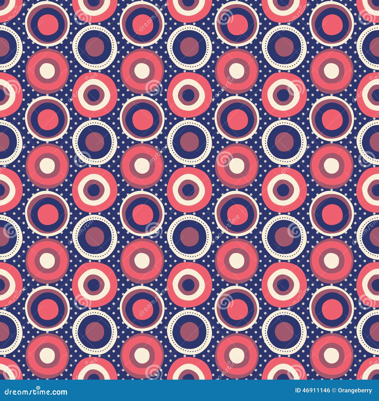 Seamless retro pattern stock vector. Illustration of pattern - 46911146