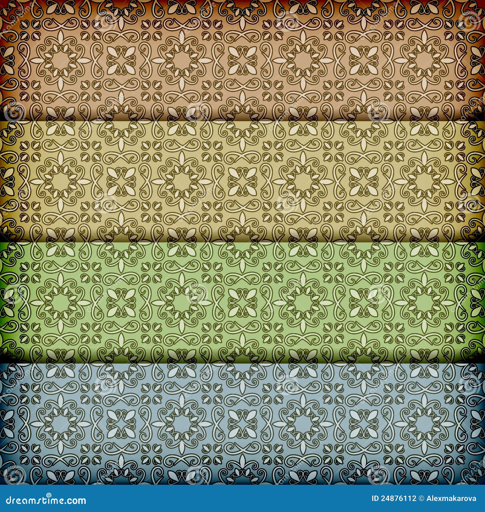 Seamless Retro Patterns Pattern Stock Vector - Illustration of vintage ...