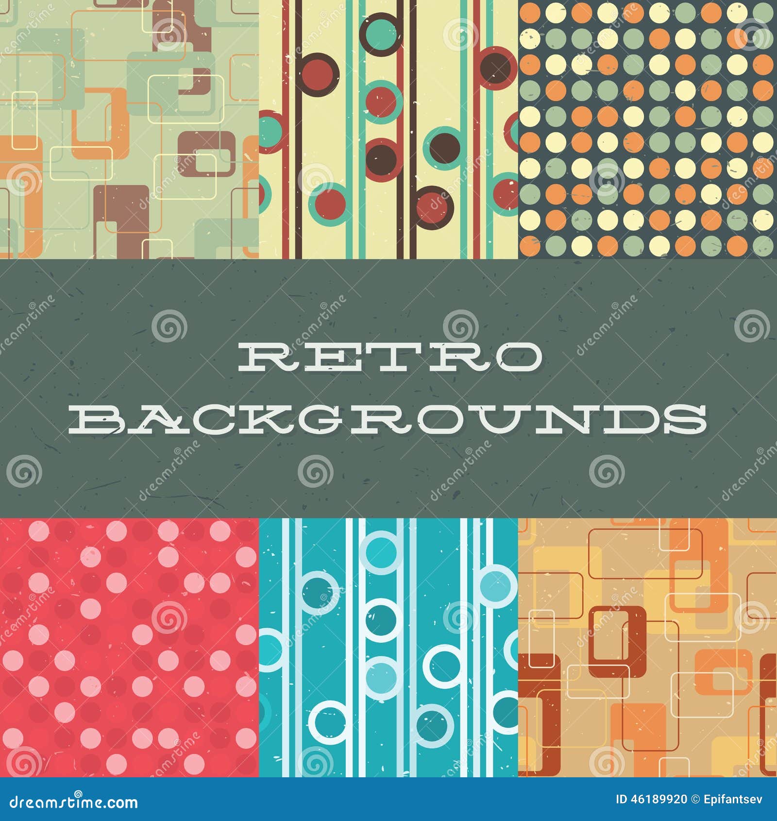 Seamless Retro Patterns. Vector Illustration | CartoonDealer.com #46189920