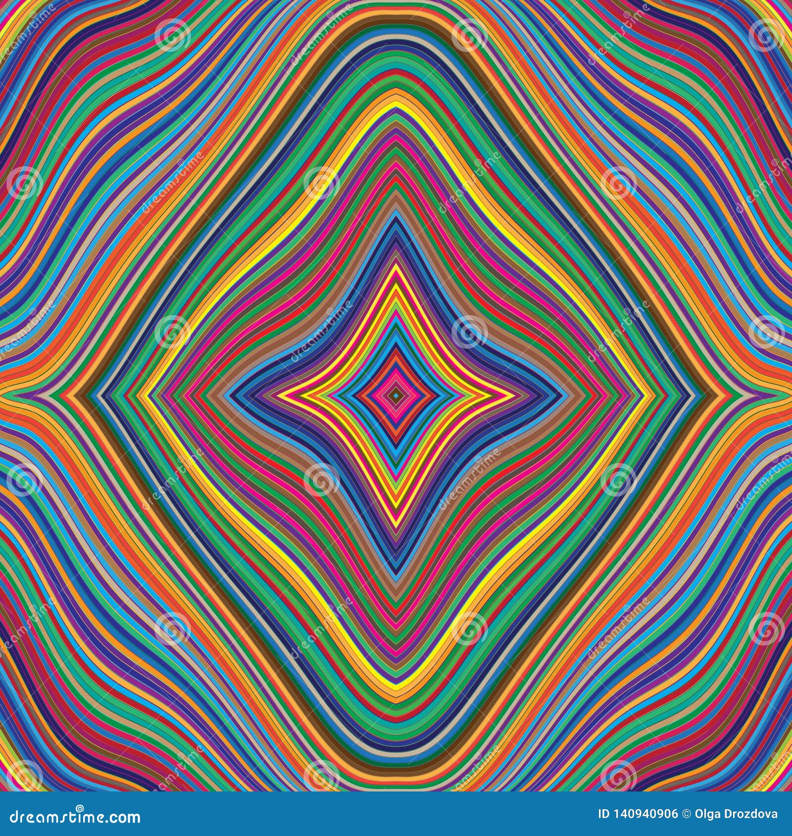 Seamless Retro Rainbow Pattern Stock Illustration - Illustration of ...