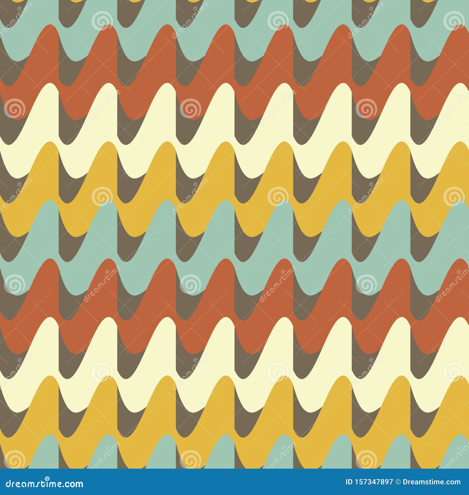 Seamless retro 70s pattern stock vector. Illustration of repetitive ...