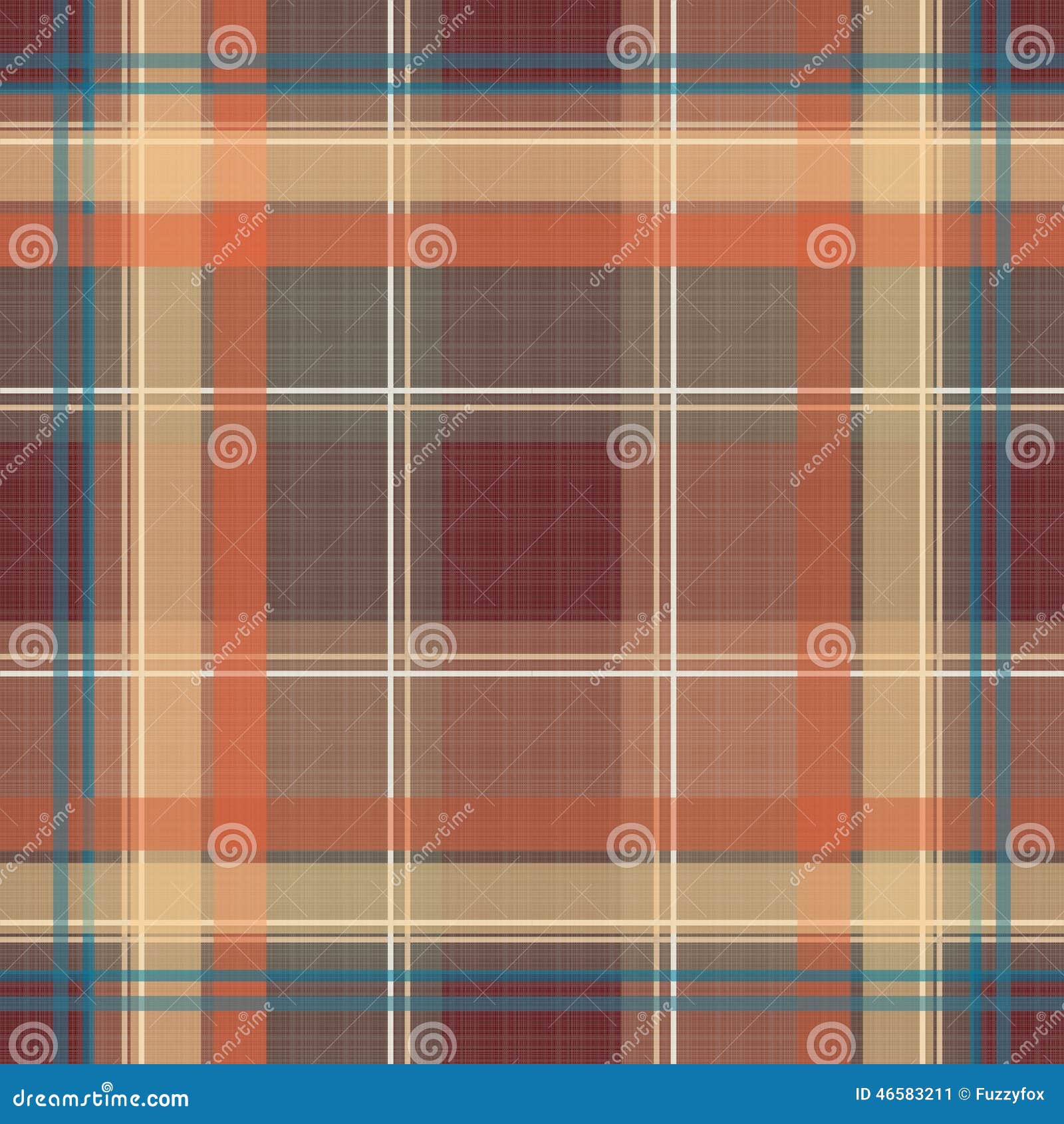 Seamless Retro Textile Tartan Checkered Texture Plaid Pattern Te Stock ...