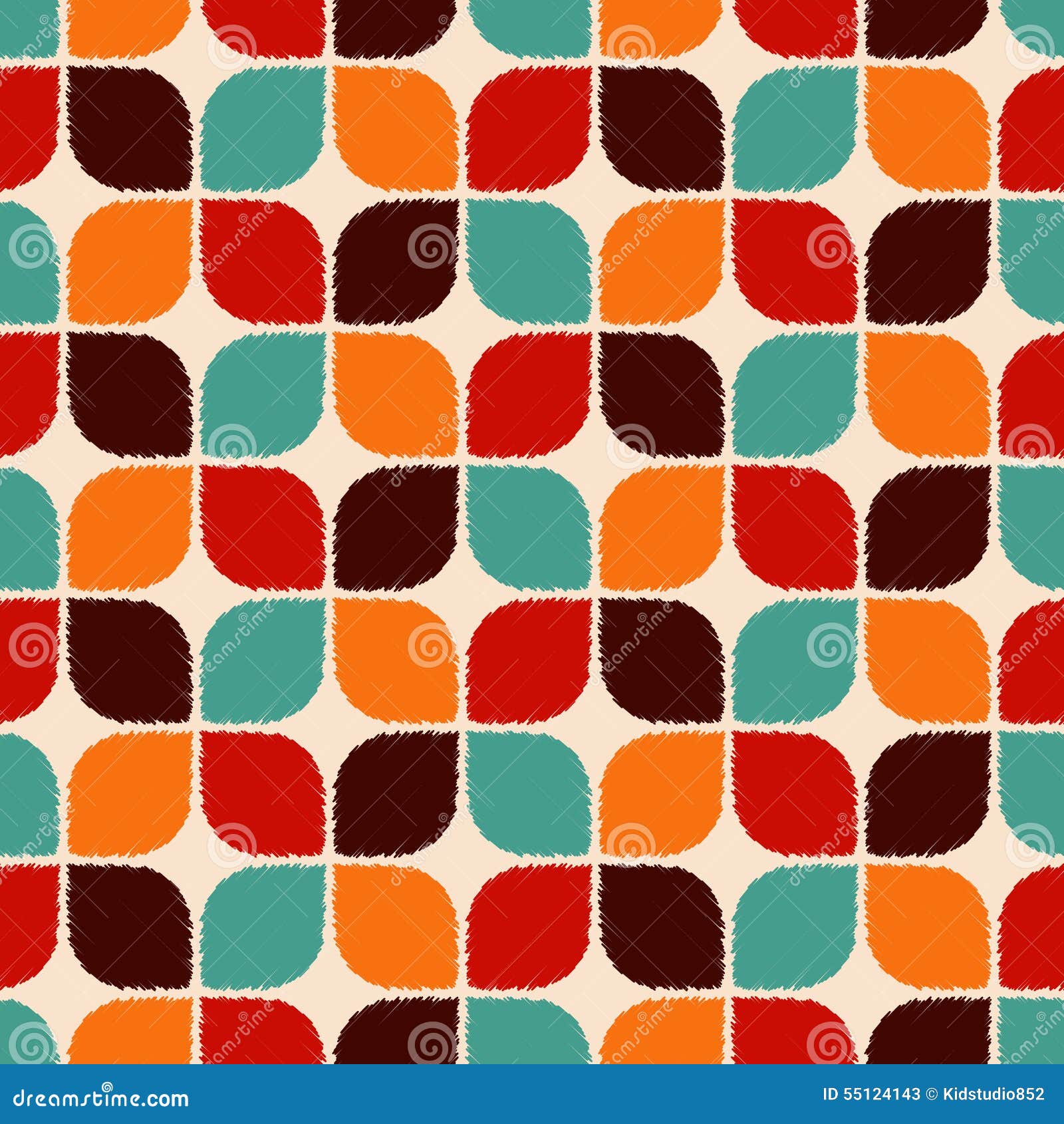 Seamless Retro Shapes Vector Illustration | CartoonDealer.com #66492922