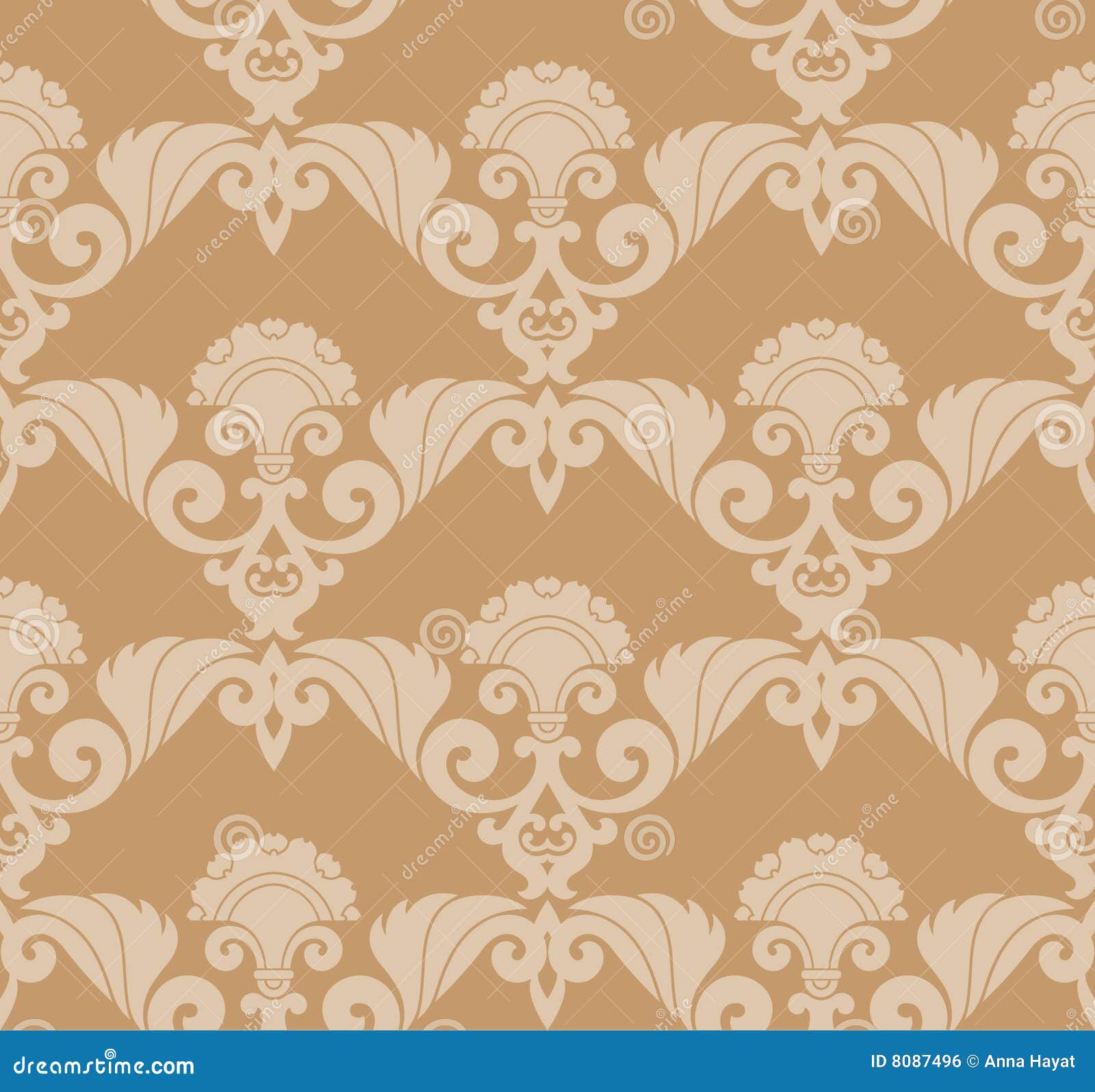 Seamless Retro Wallpaper stock vector. Illustration of continuity - 8087496