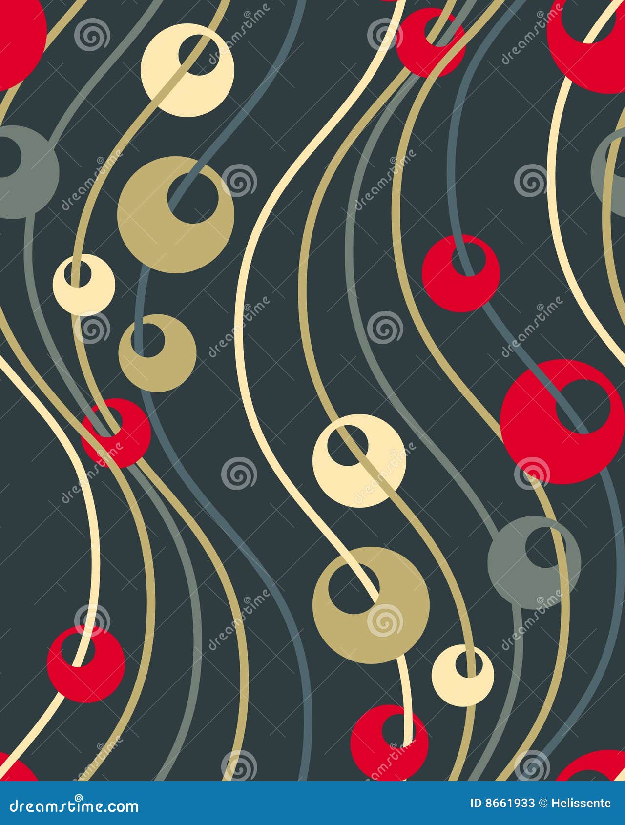 Seamless Retro Shapes Vector Illustration | CartoonDealer.com #66492922