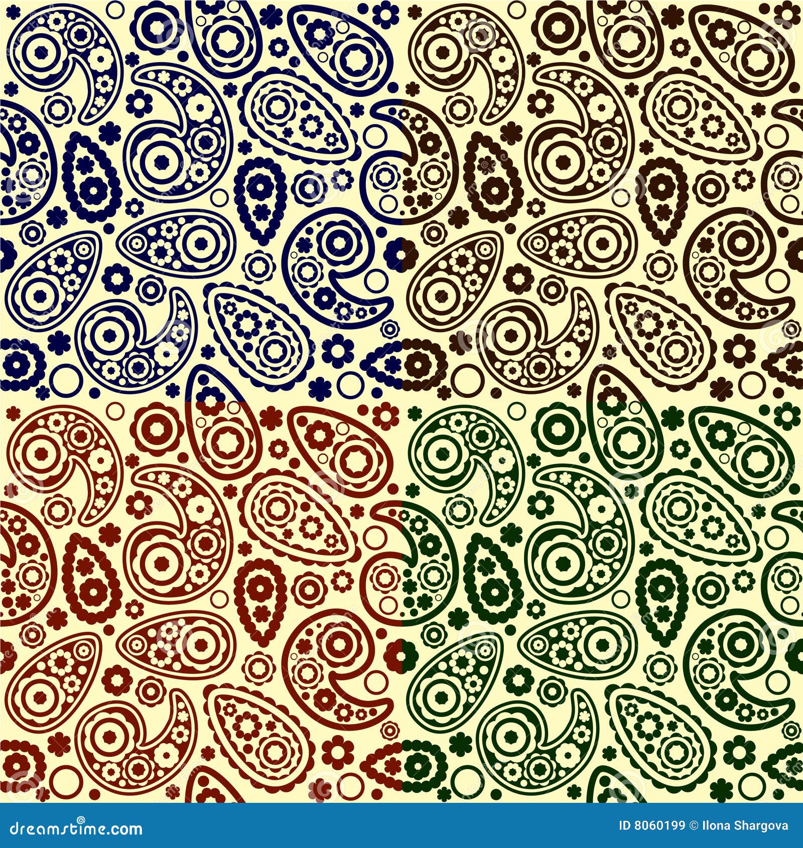 Seamless retro wallpapers stock vector. Illustration of design - 8060199