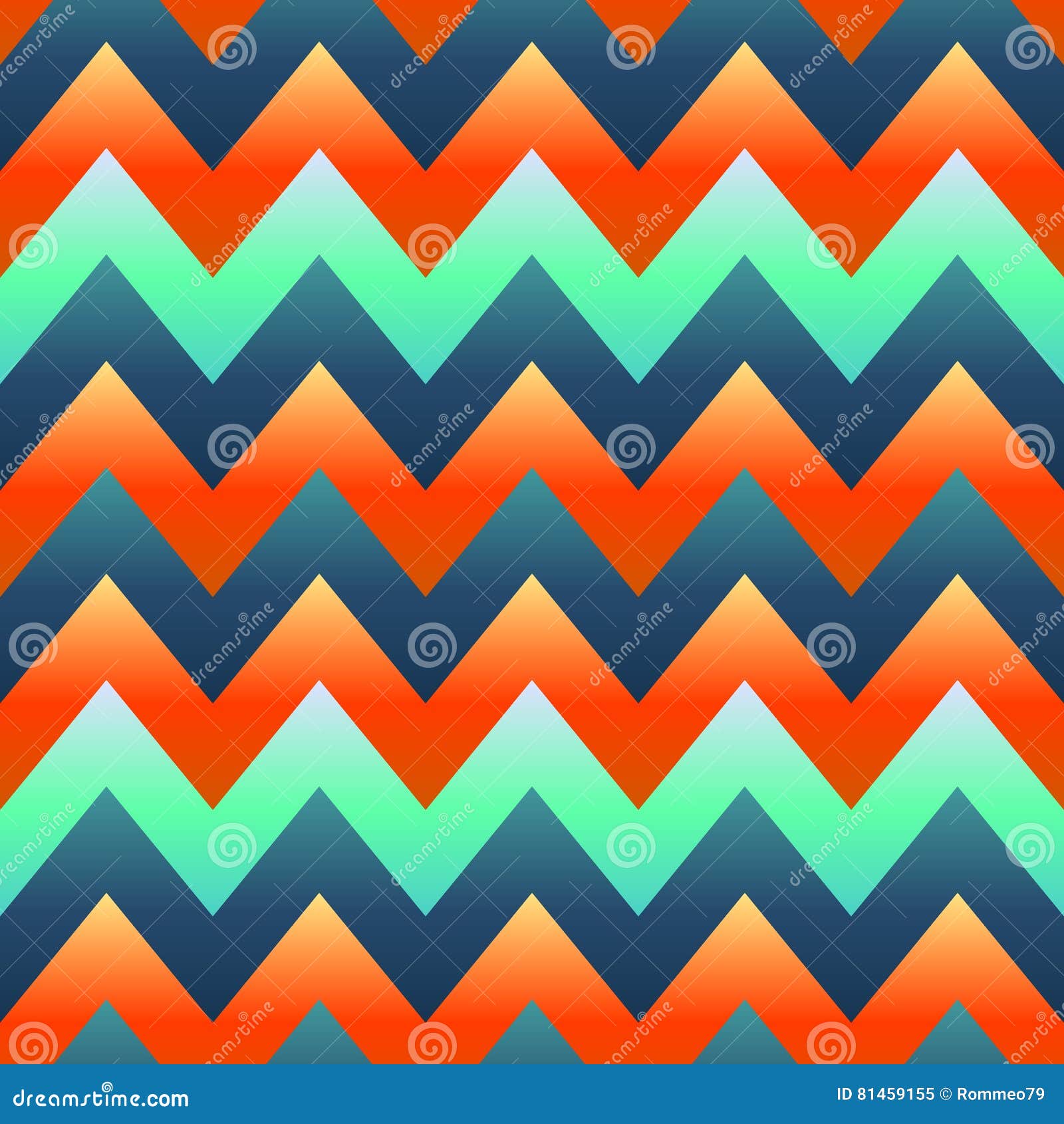 Seamless Retro Zig Zag Pattern Vector Stock Vector - Illustration of line, green: 81459155