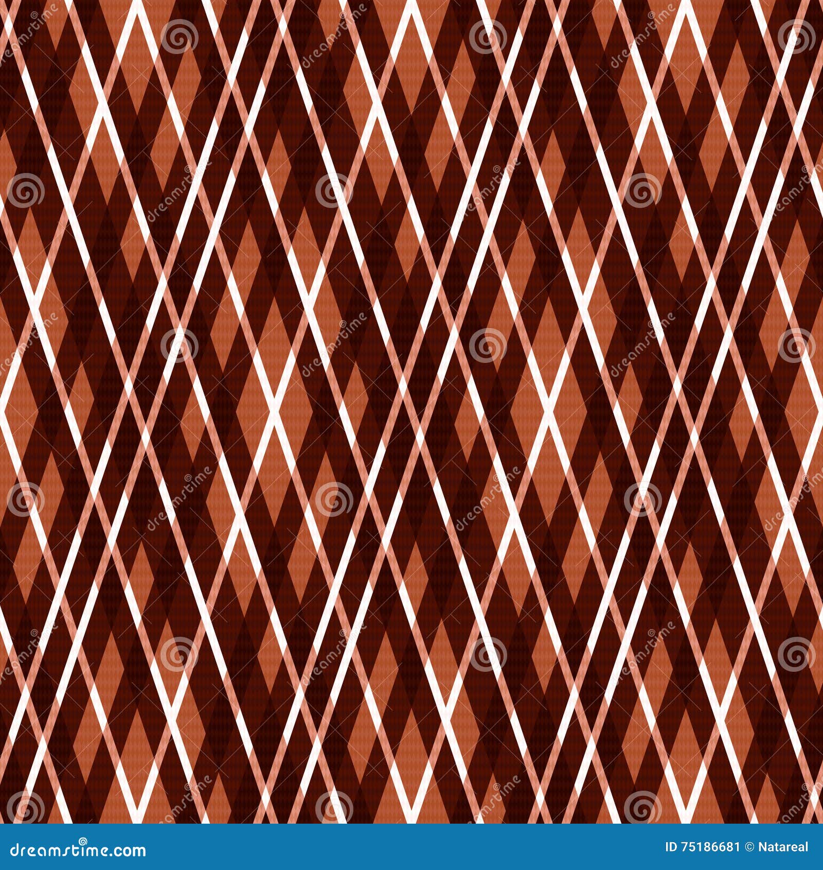 Seamless Rhombic Pattern in Brown Stock Vector - Illustration of ...