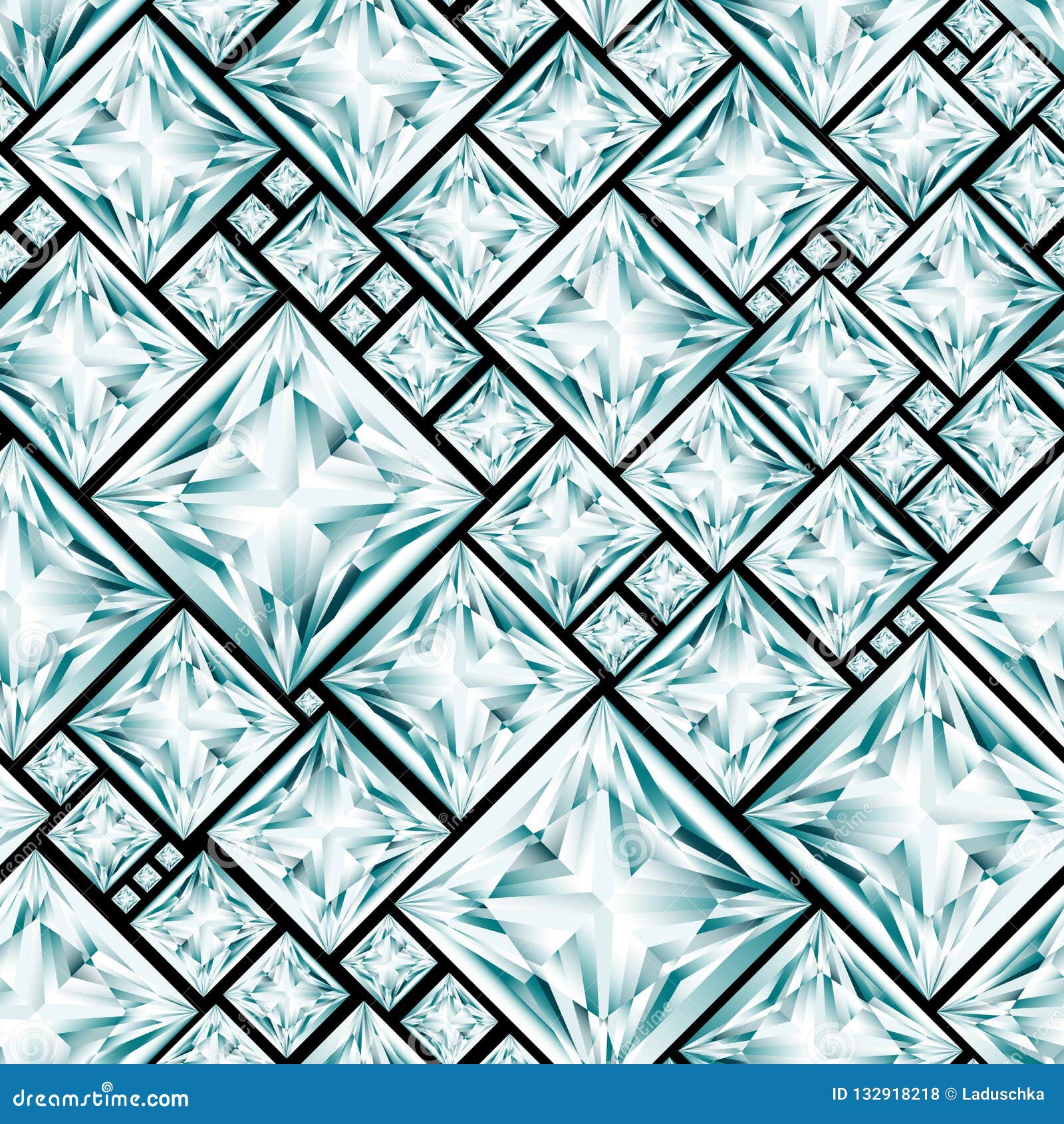 Seamless Rhombus Diamond Pattern Stock Illustration - Illustration of ...
