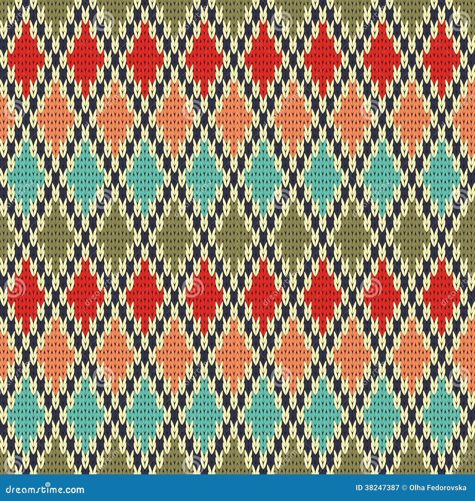 Seamless Rhombus Knitting Pattern Stock Vector - Illustration of craft ... Seamless Rhombus Knitting Pattern Stock Vector - Illustration of craft ...