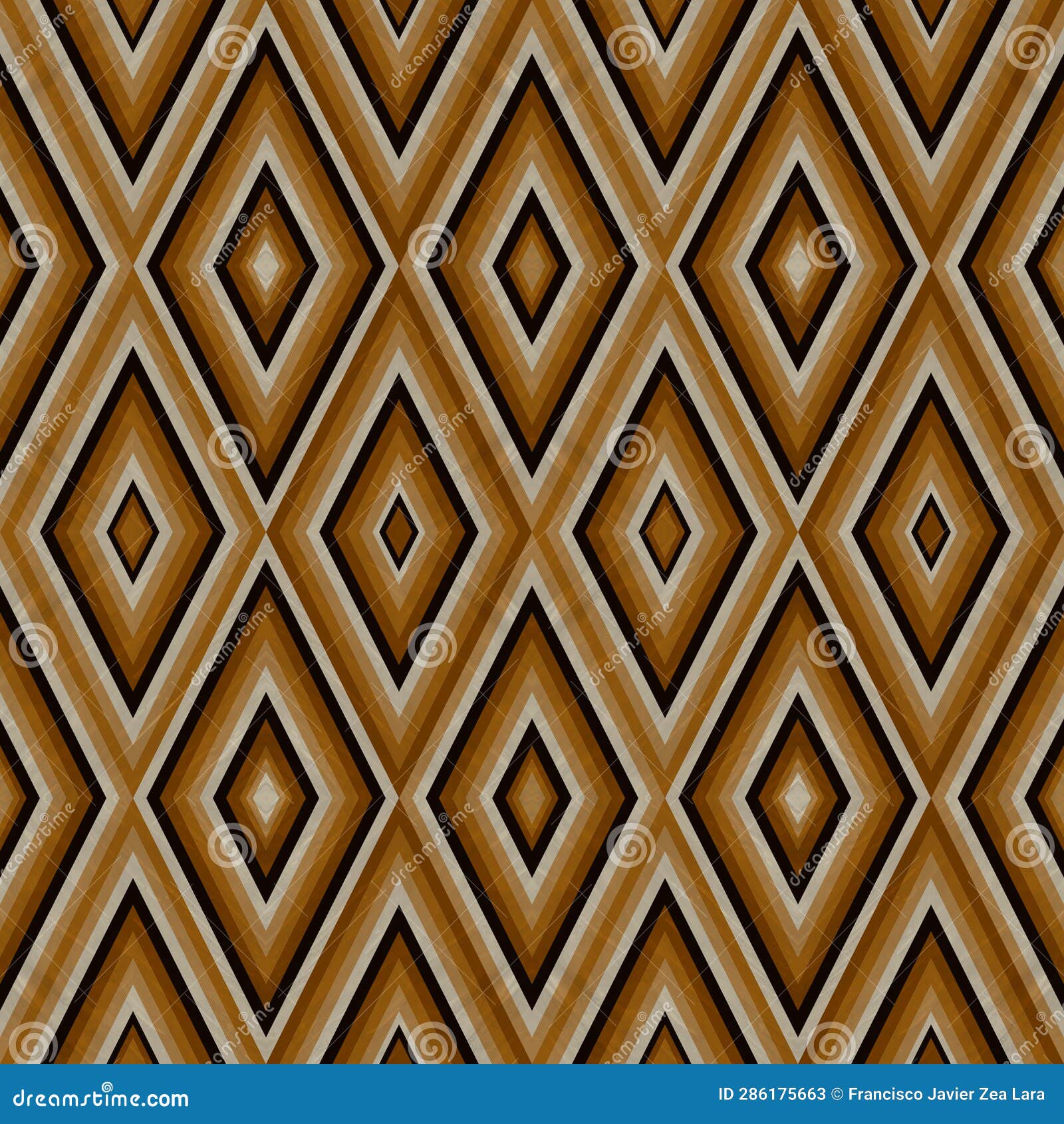 Seamless Rhombus Pattern with Brown Colors Stock Illustration ...