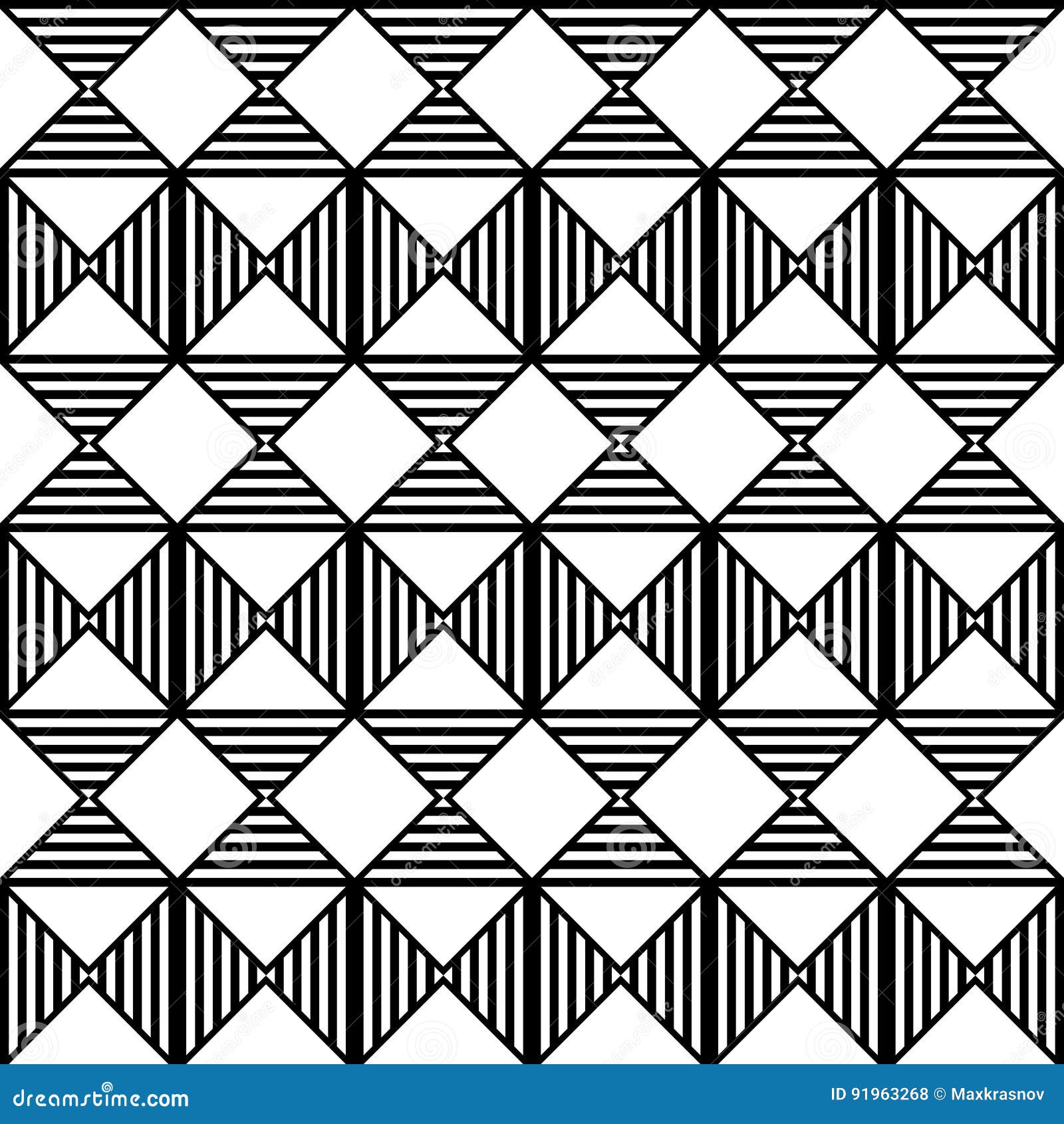 Seamless Rhombus Pattern stock vector. Illustration of ornament - 91963268