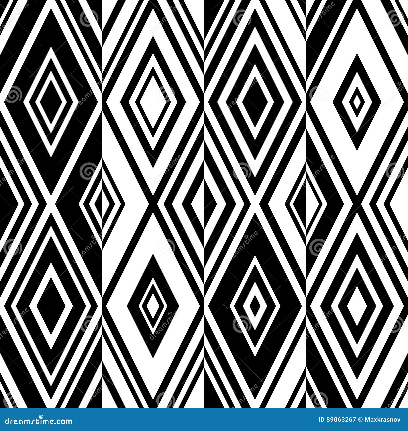 Seamless Rhombus Pattern stock vector. Illustration of abstract - 89063267