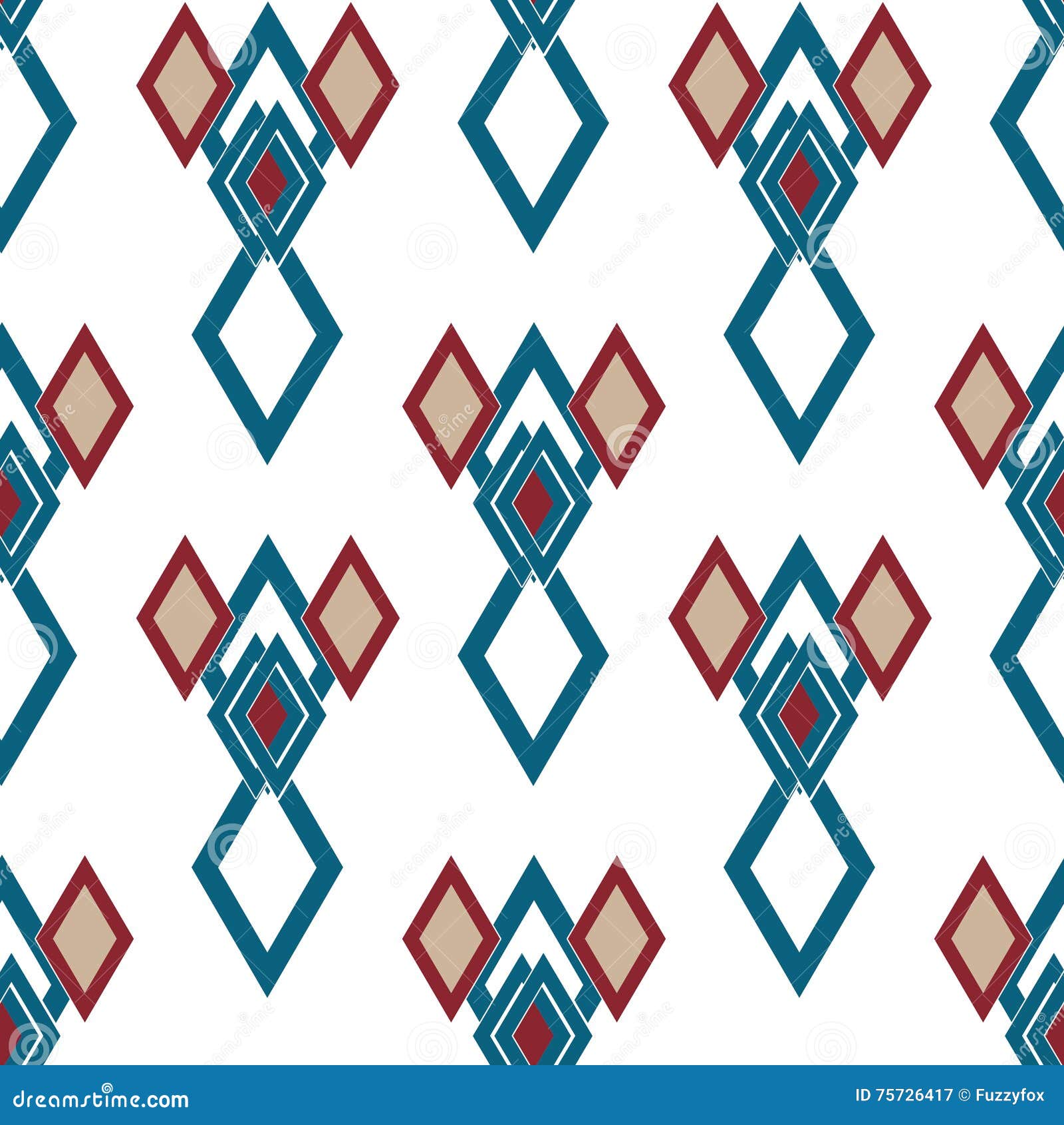 Seamless Rhombus Retro Colors Pattern Background Geometric Abstract ...