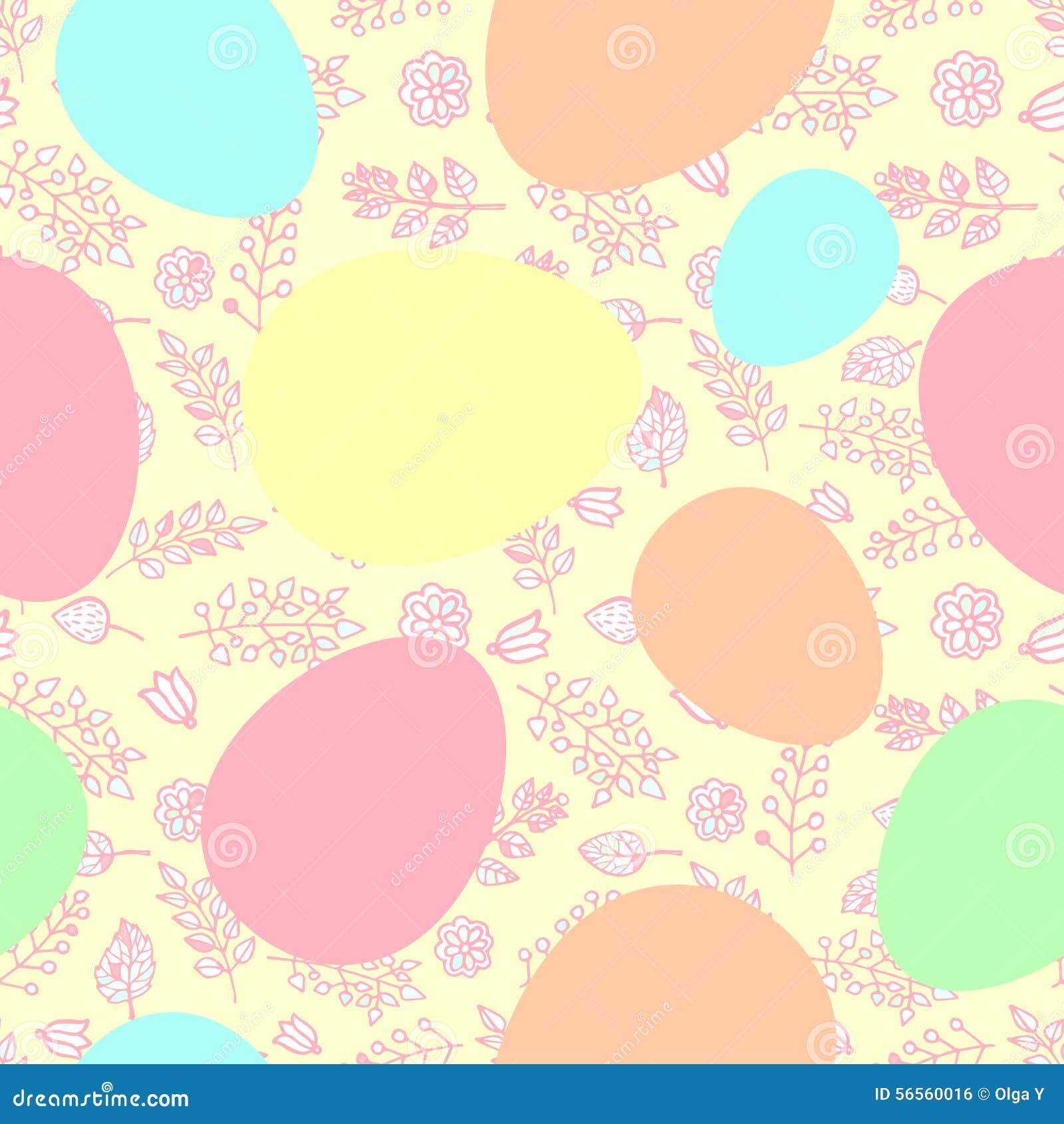 Seamless Ribbon-wrapped Easter Eggs Pattern Stock Vector - Illustration ...