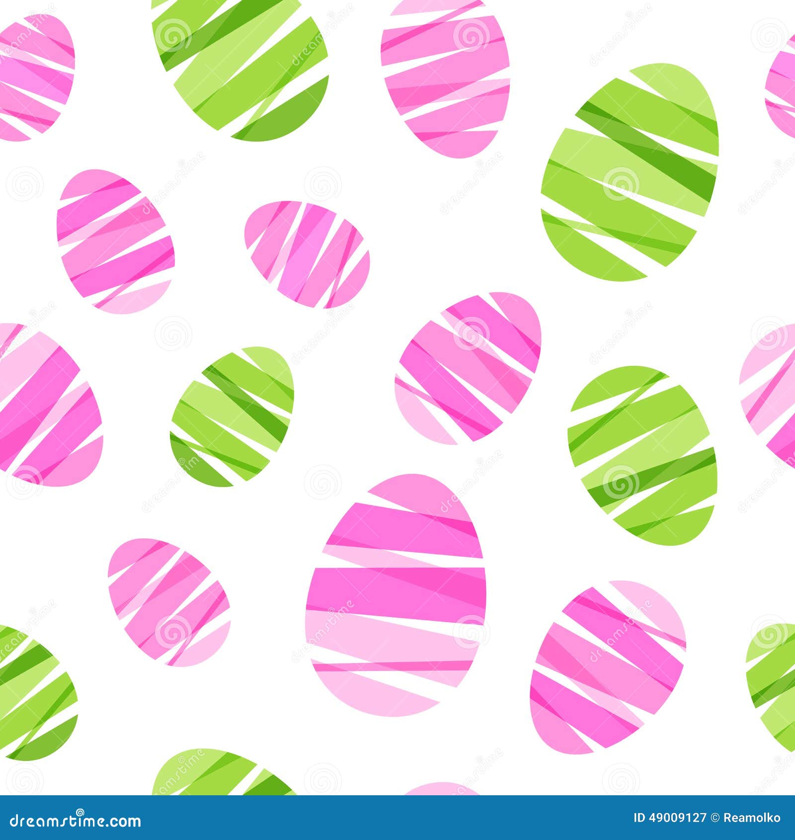 Seamless Ribbon-wrapped Easter Eggs Pattern. Stock Vector ...