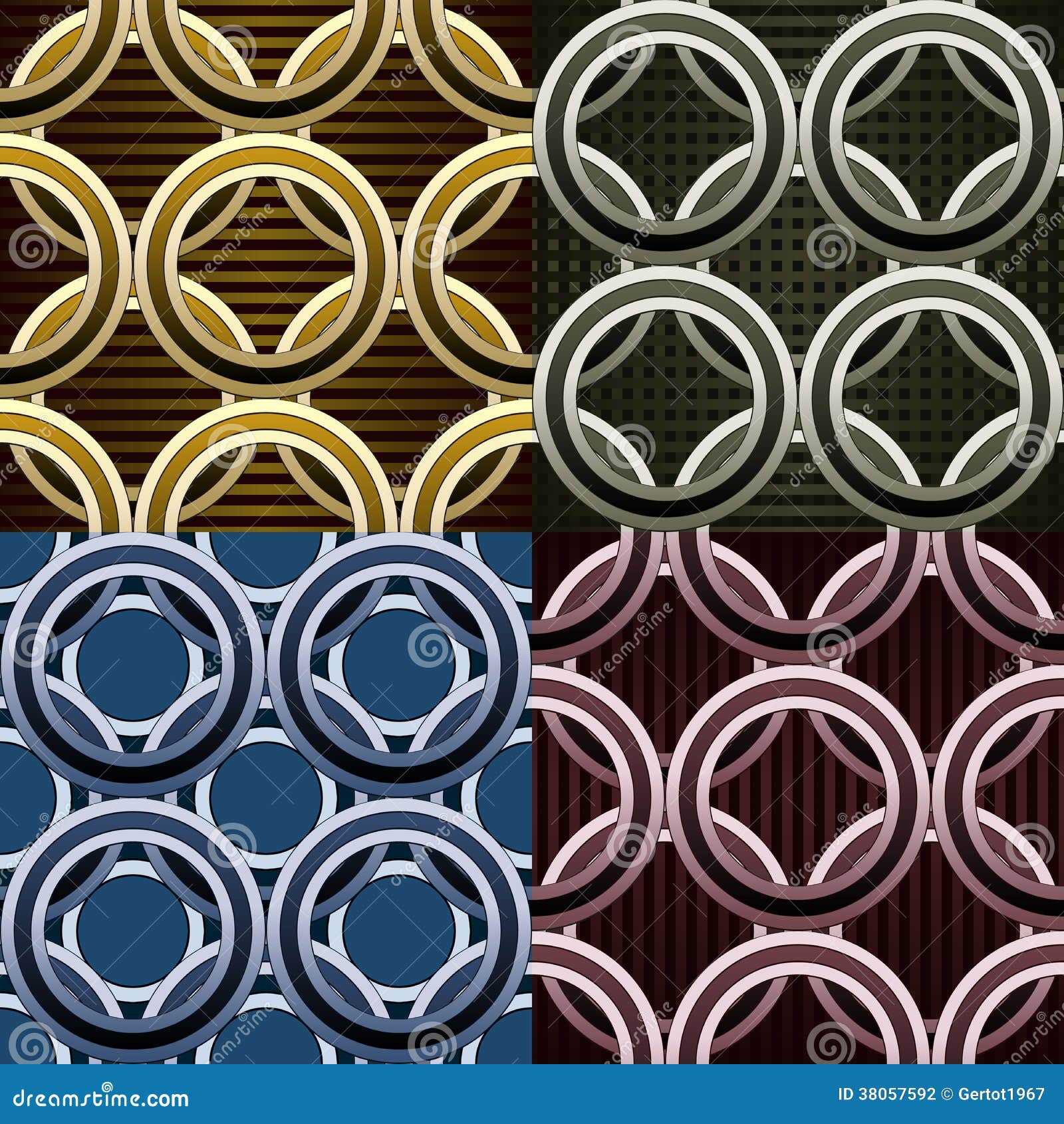 Seamless ring pattern stock vector. Illustration of square - 38057592