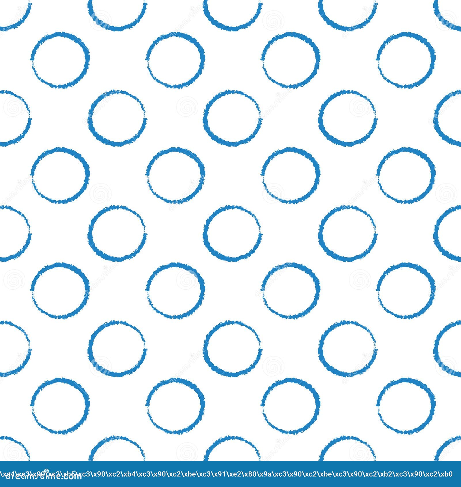 Seamless Ring Pattern with Blue Rings on White Background Stock ...