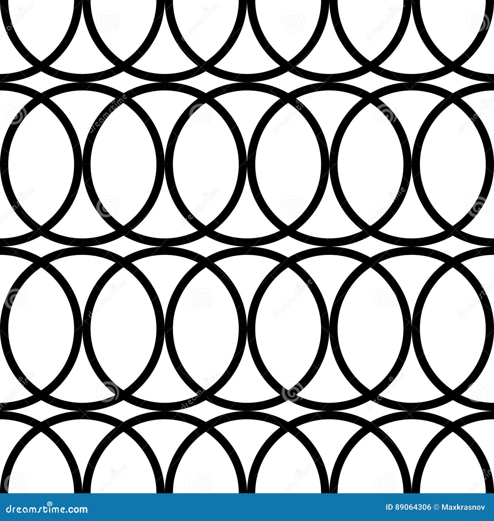Seamless Rings Pattern stock vector. Illustration of lattice - 89064306