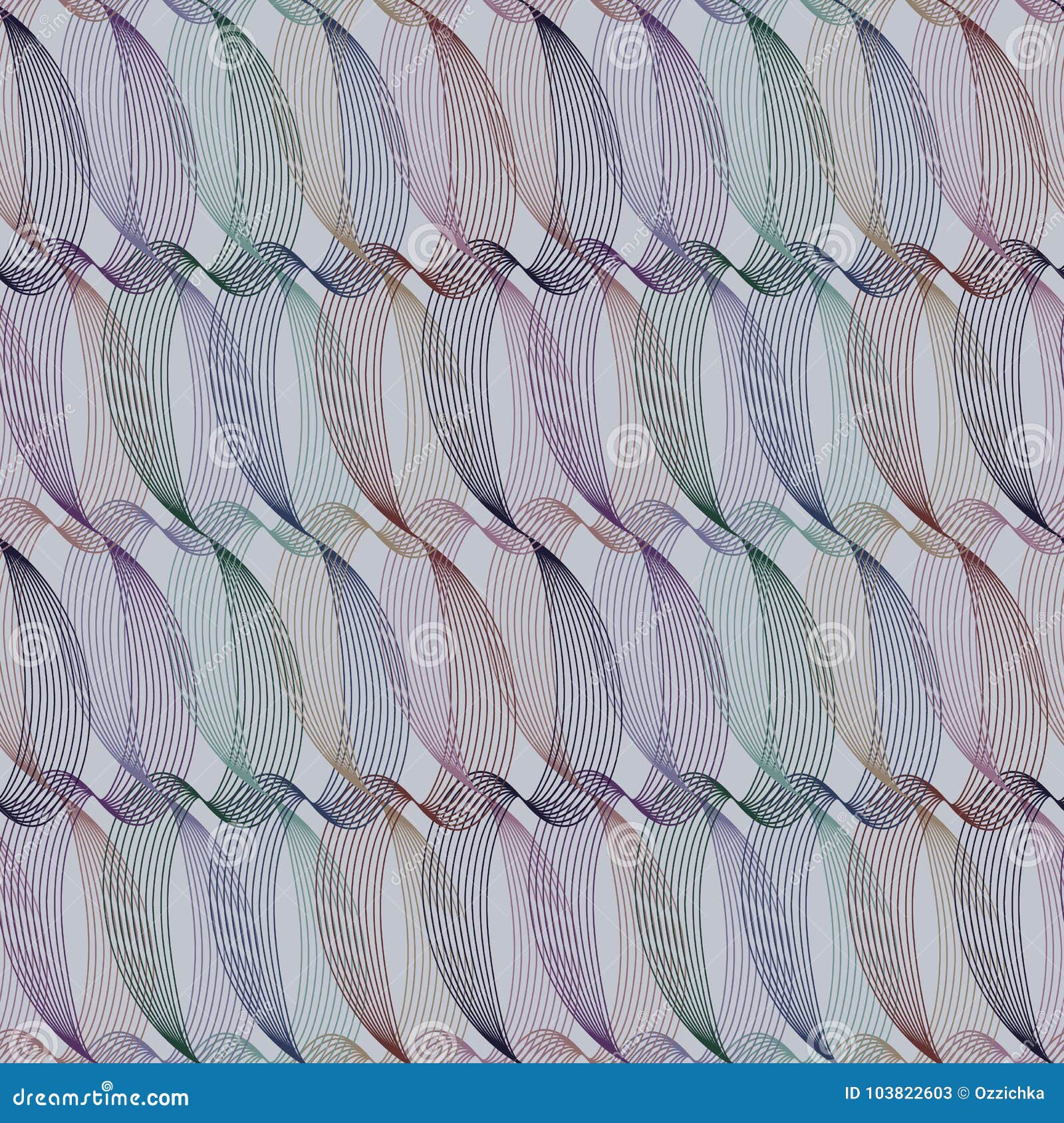 Seamless Ripple Pattern. Repeating Vector Texture. Wavy Graphic ...