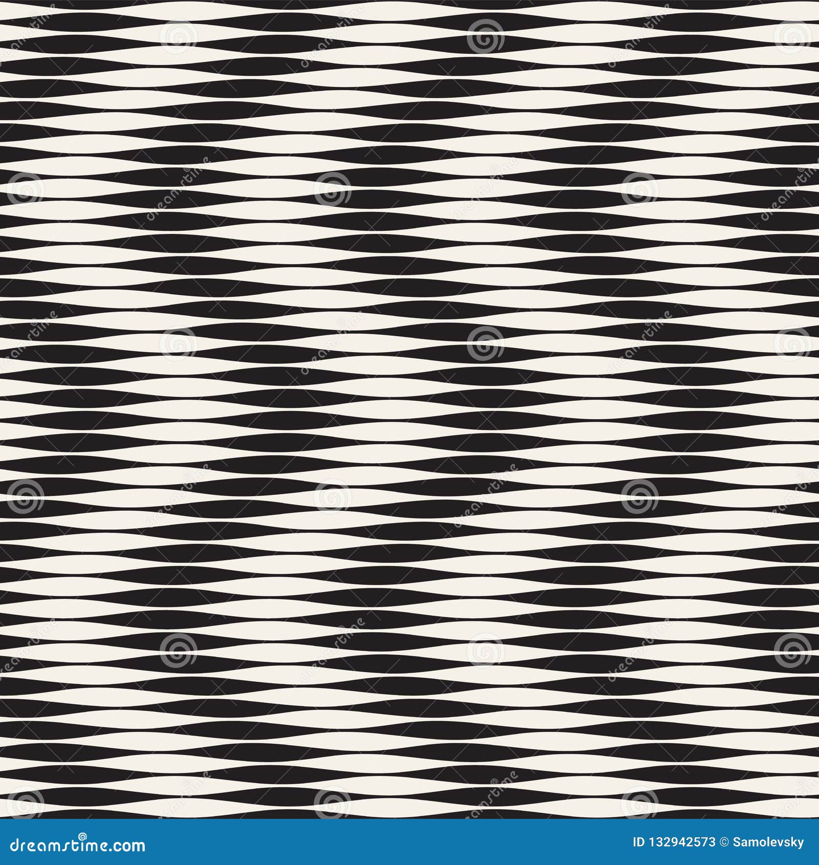 Seamless Ripple Pattern. Repeating Vector Texture. Wavy Graphic ...