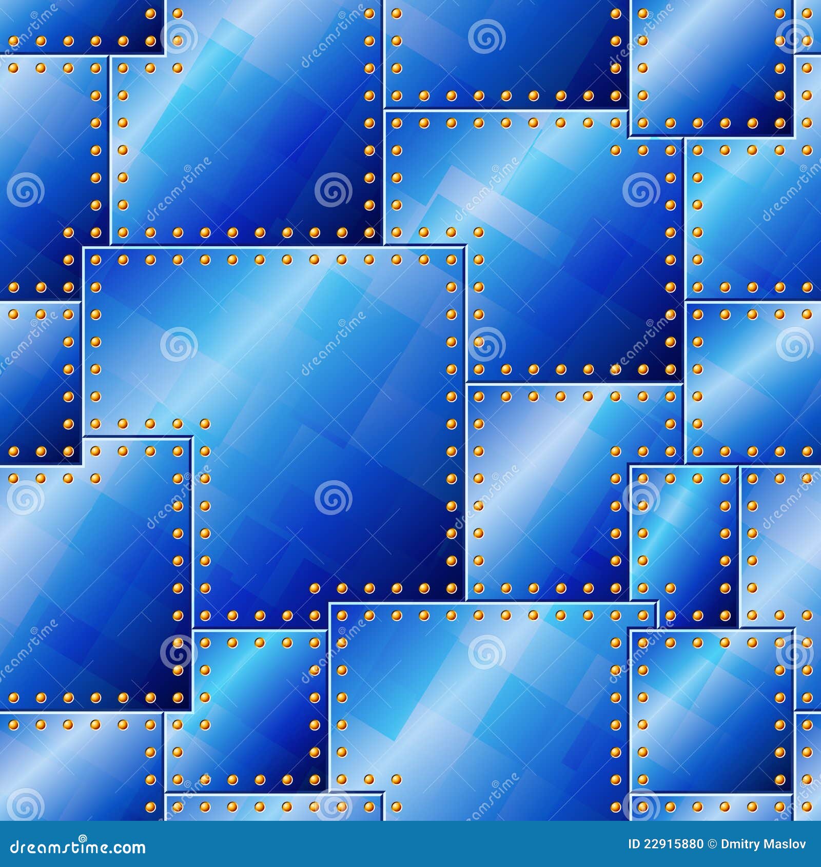 Seamless Riveted Blue Plate Pattern Stock Vector - Illustration of mesh ...