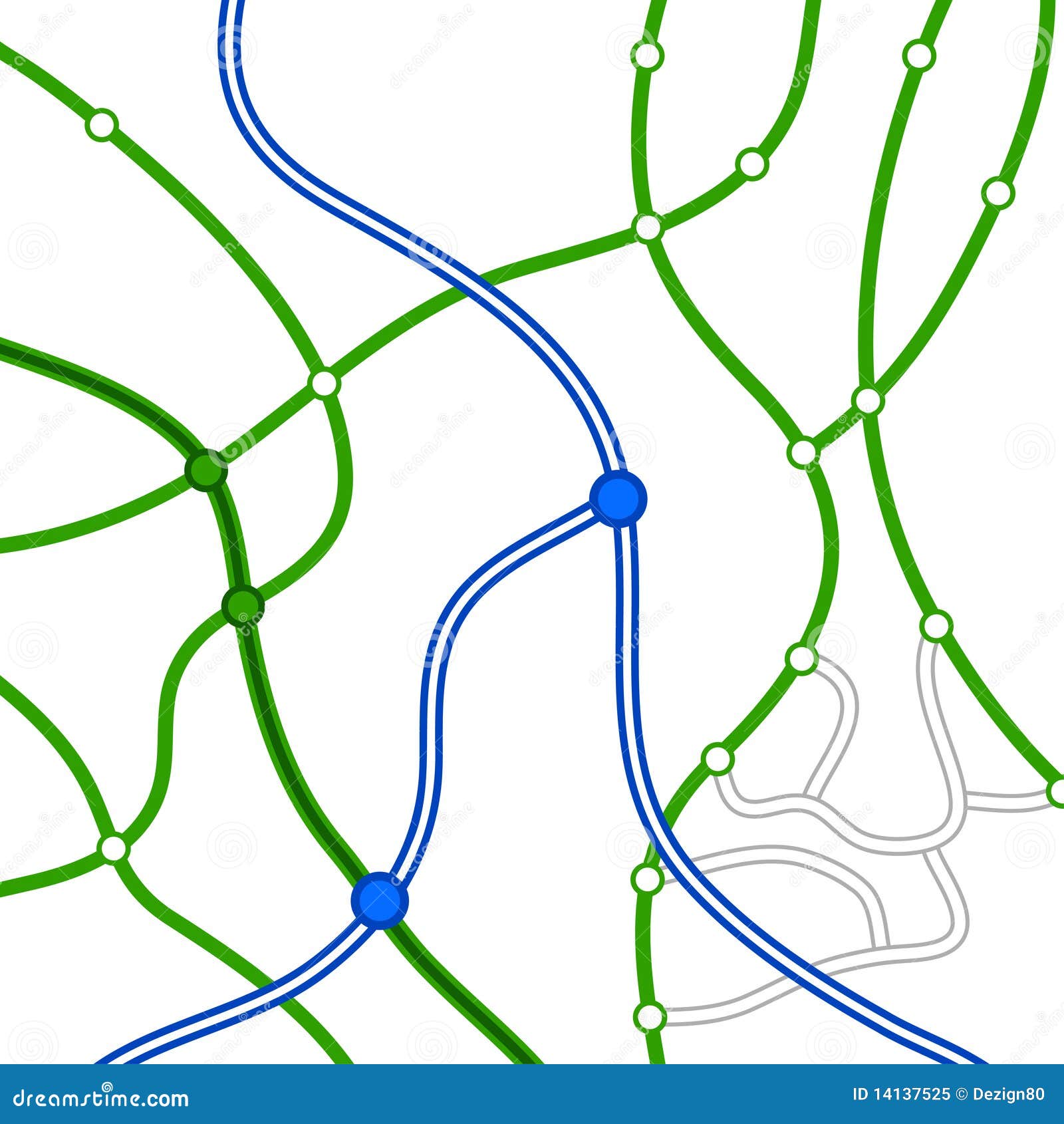 Seamless Road Map Cartoon Vector | CartoonDealer.com #14137525