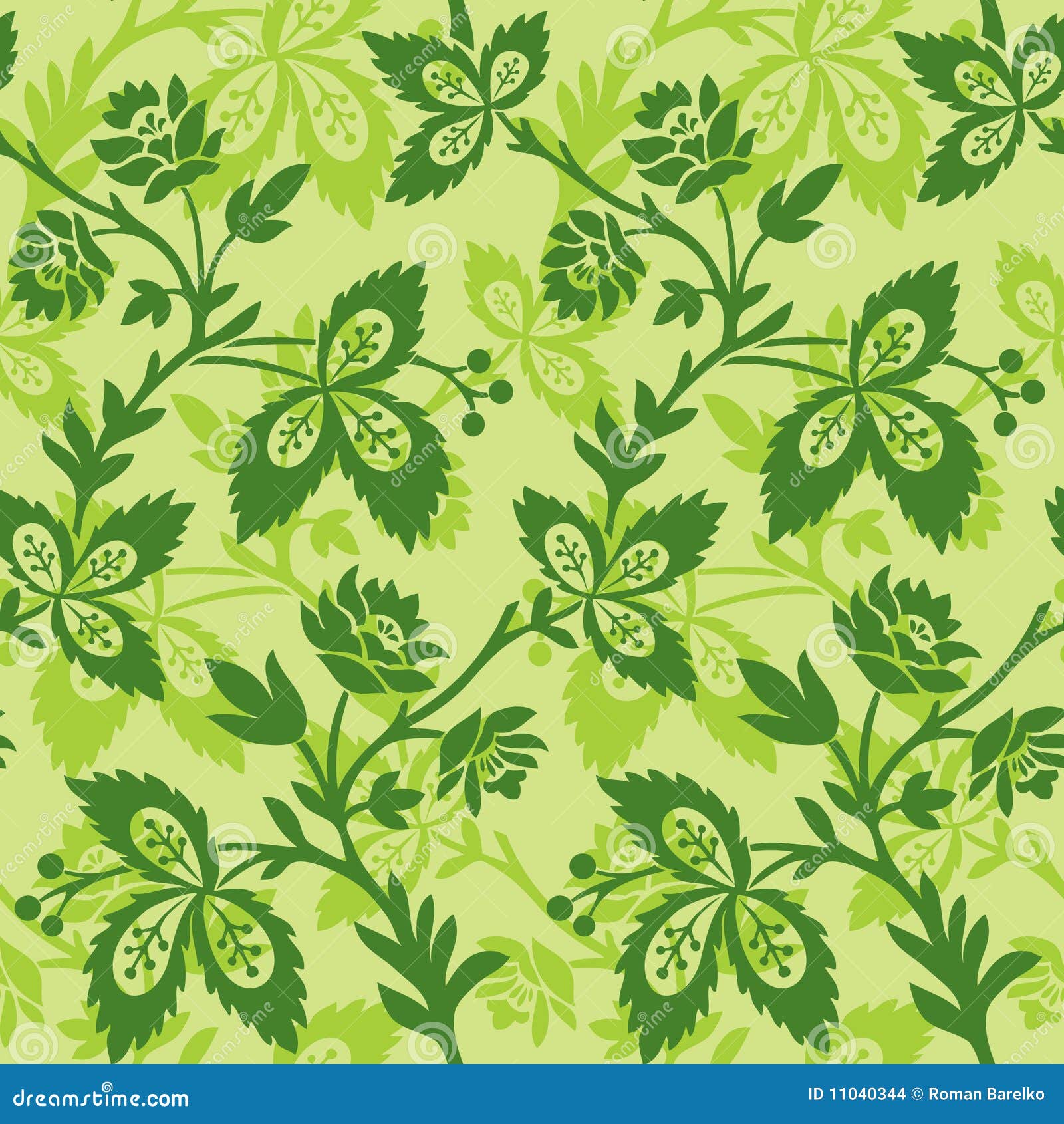 Seamless rococo pattern stock vector. Illustration of foliage - 11040344