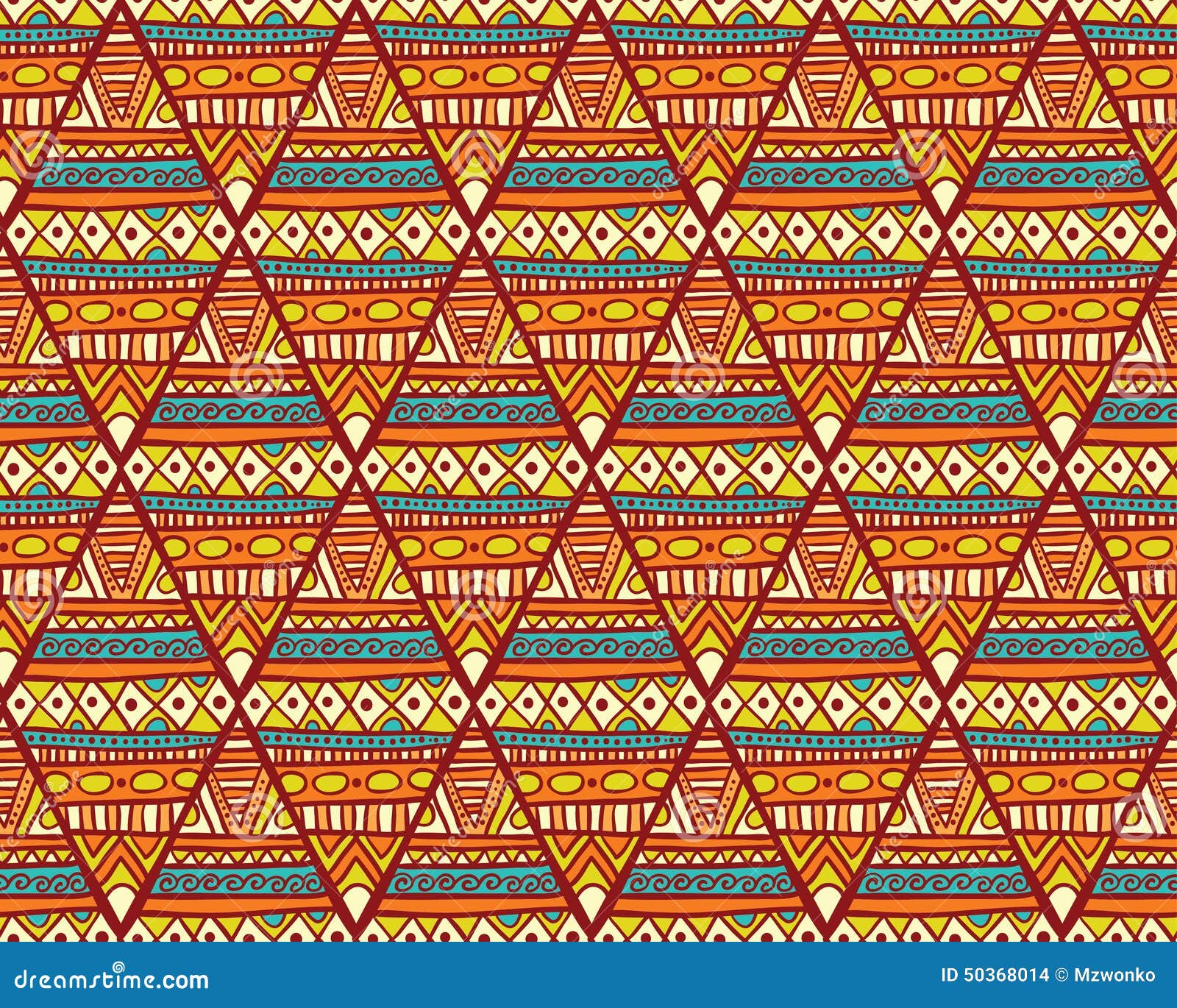 Seamless Romb Ethno Pattern Stock Vector - Illustration of multicolored ...