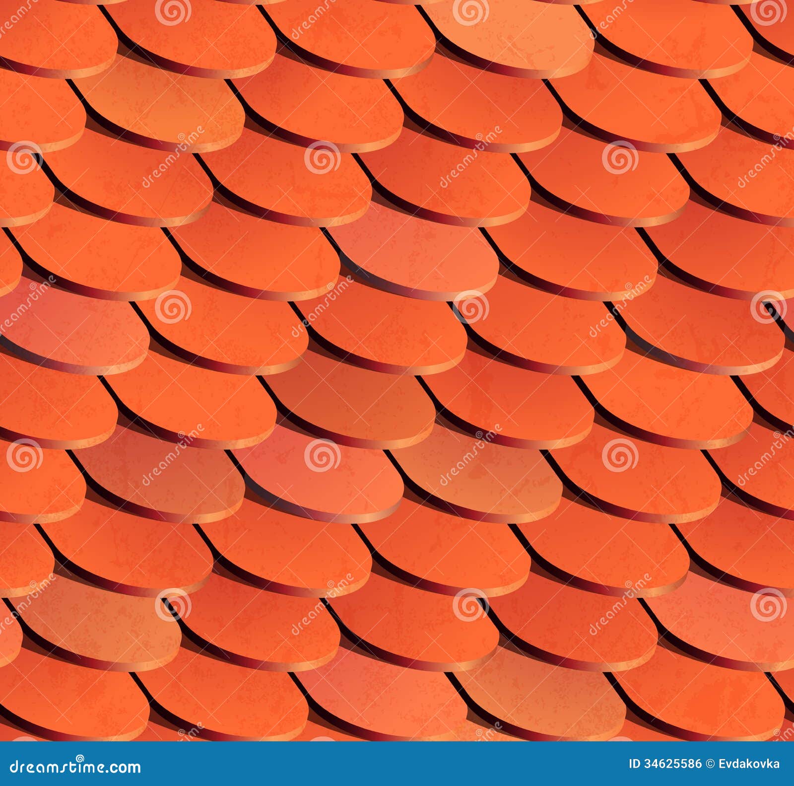 Seamless Roof Tiles. Vector Background. Stock Vector - Illustration of ...