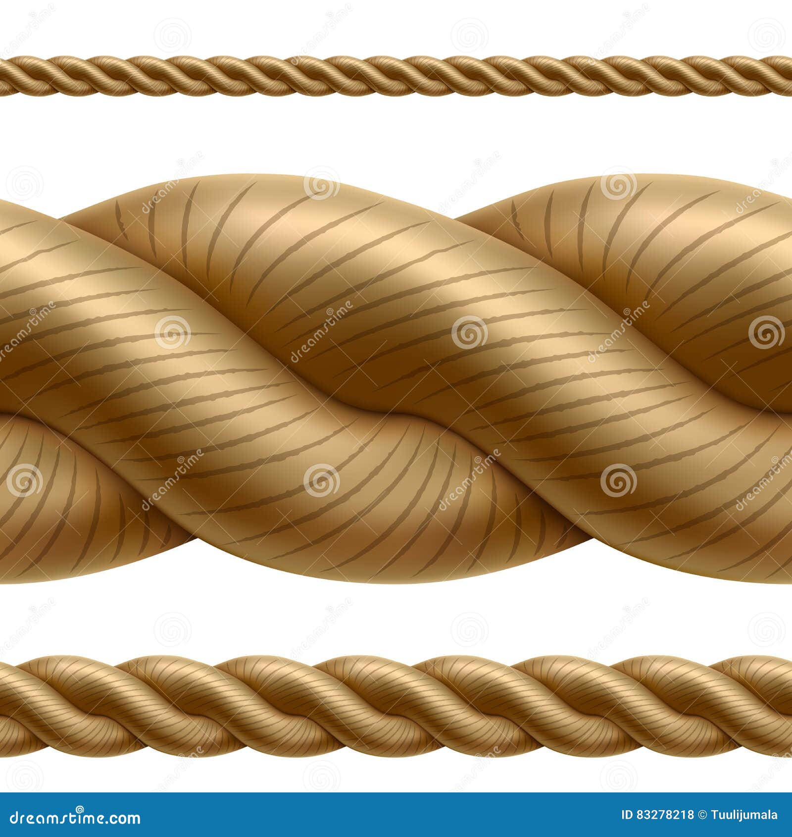Seamless rope divider stock vector. Illustration of jute - 83278218