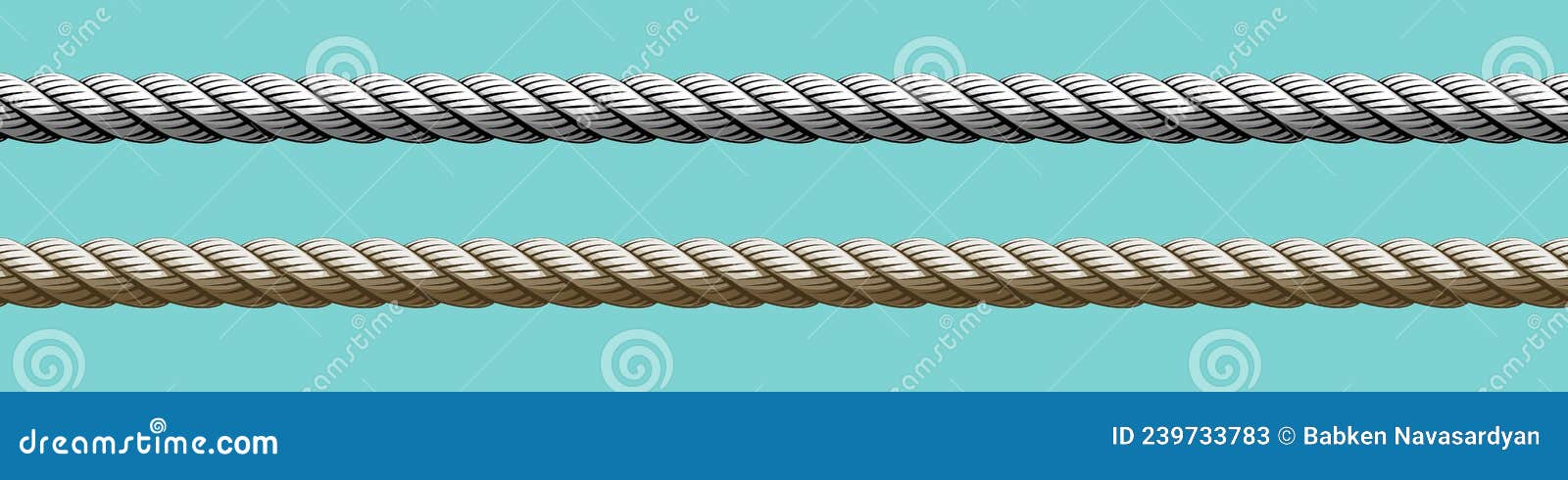 Seamless Ropes. Vector Realistic Isolated Rope Stock Vector ...