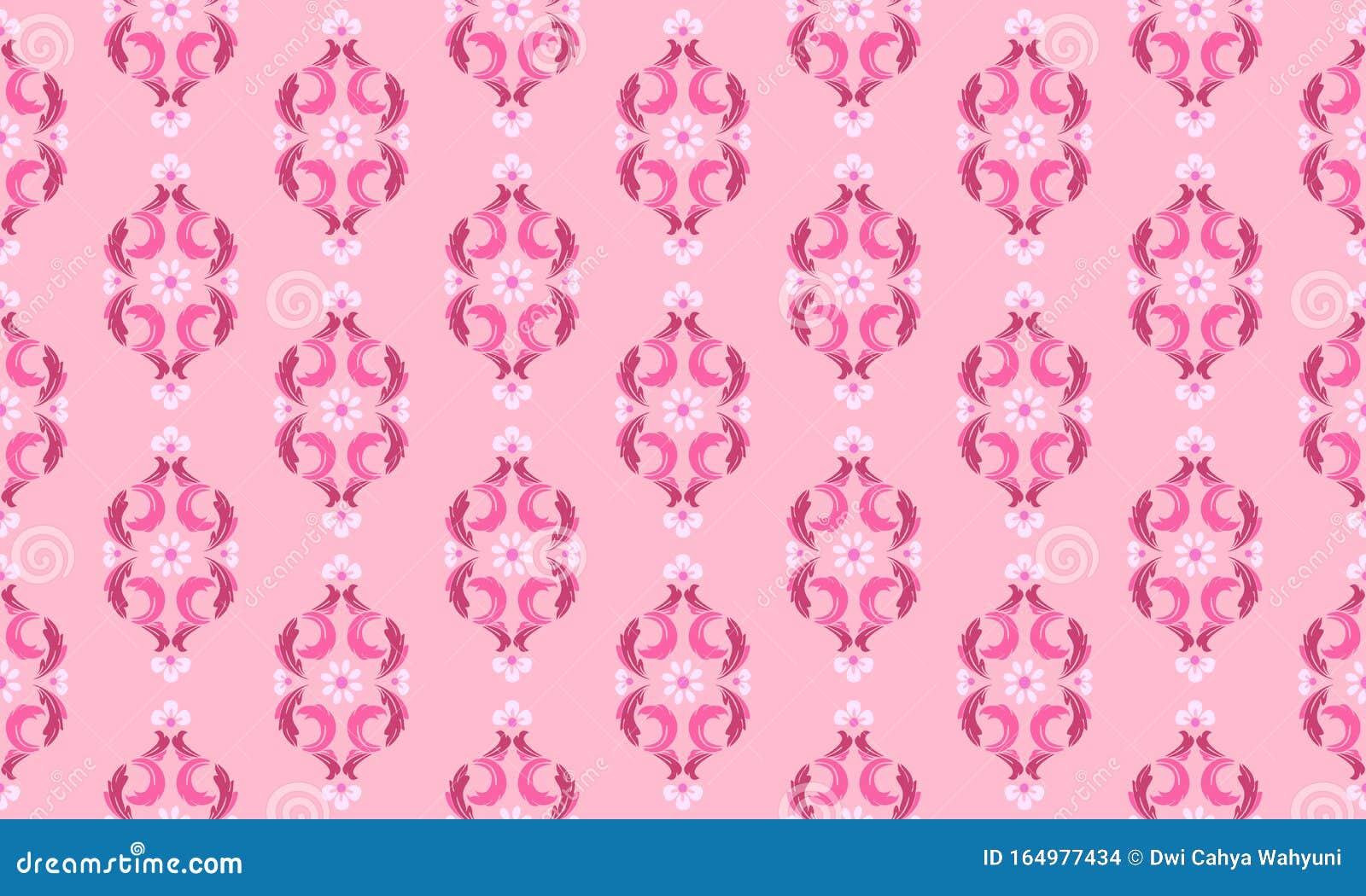 Seamless Rose Floral Pattern, Color Magenta and Soft Pink Stock Vector ...