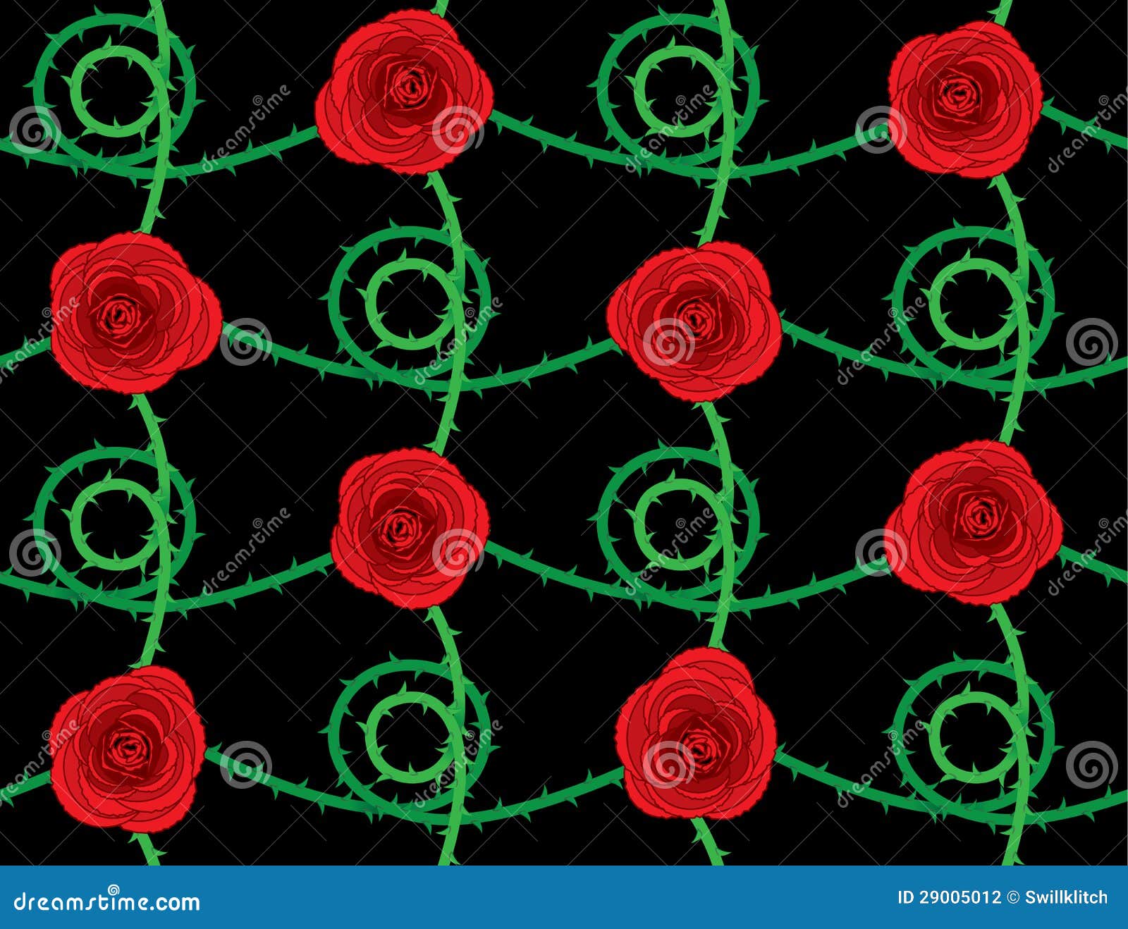 Seamless rose pattern stock vector. Illustration of fabric - 29005012
