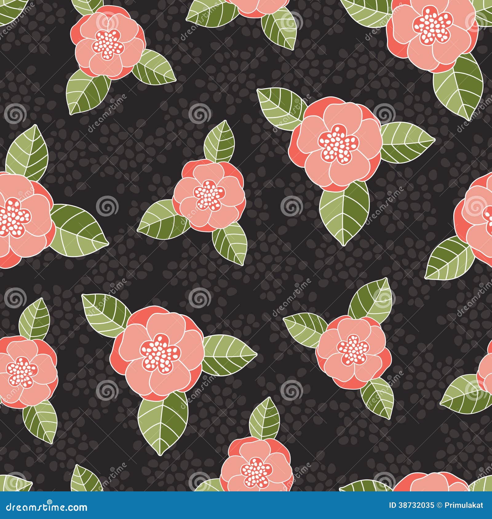 Seamless rose pattern stock illustration. Illustration of design - 38732035